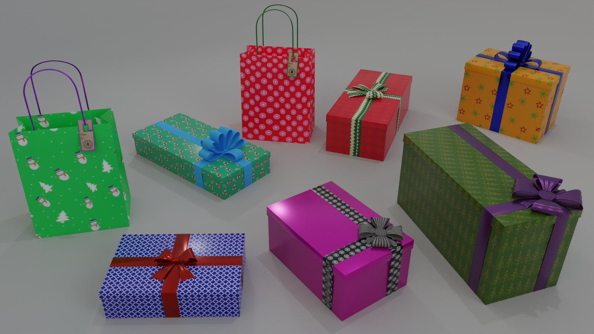 3D model Gift Boxes Pack - TurboSquid 2001190