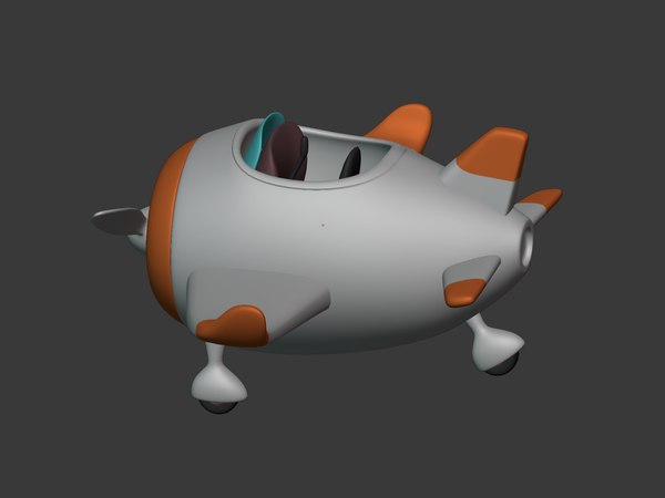 3D Cartoon Plane - TurboSquid 1799830