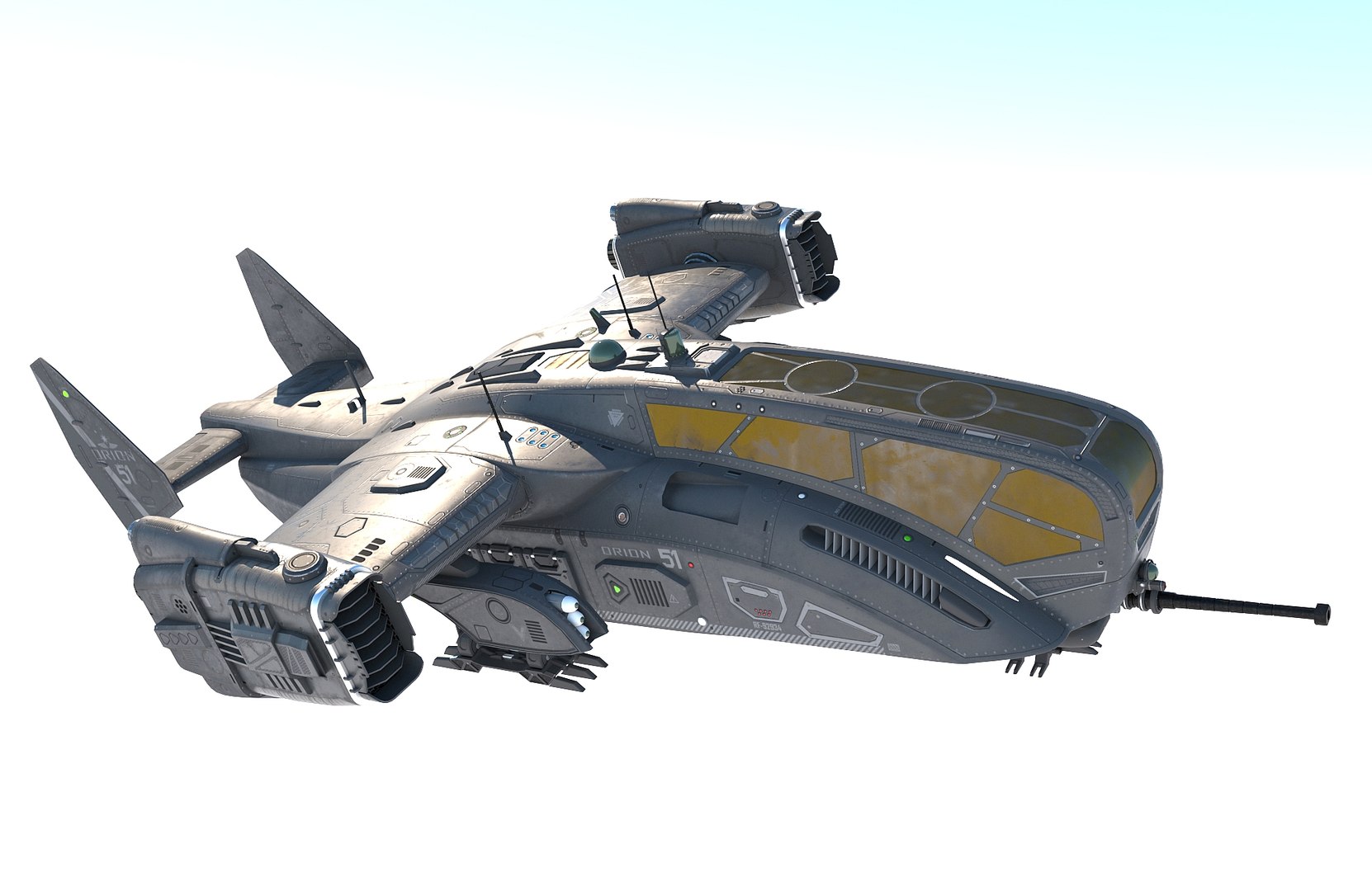 Dropship Spaceship Model - TurboSquid 1666113