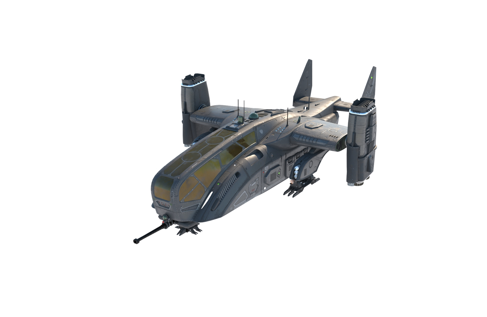 Dropship spaceship model - TurboSquid 1666113