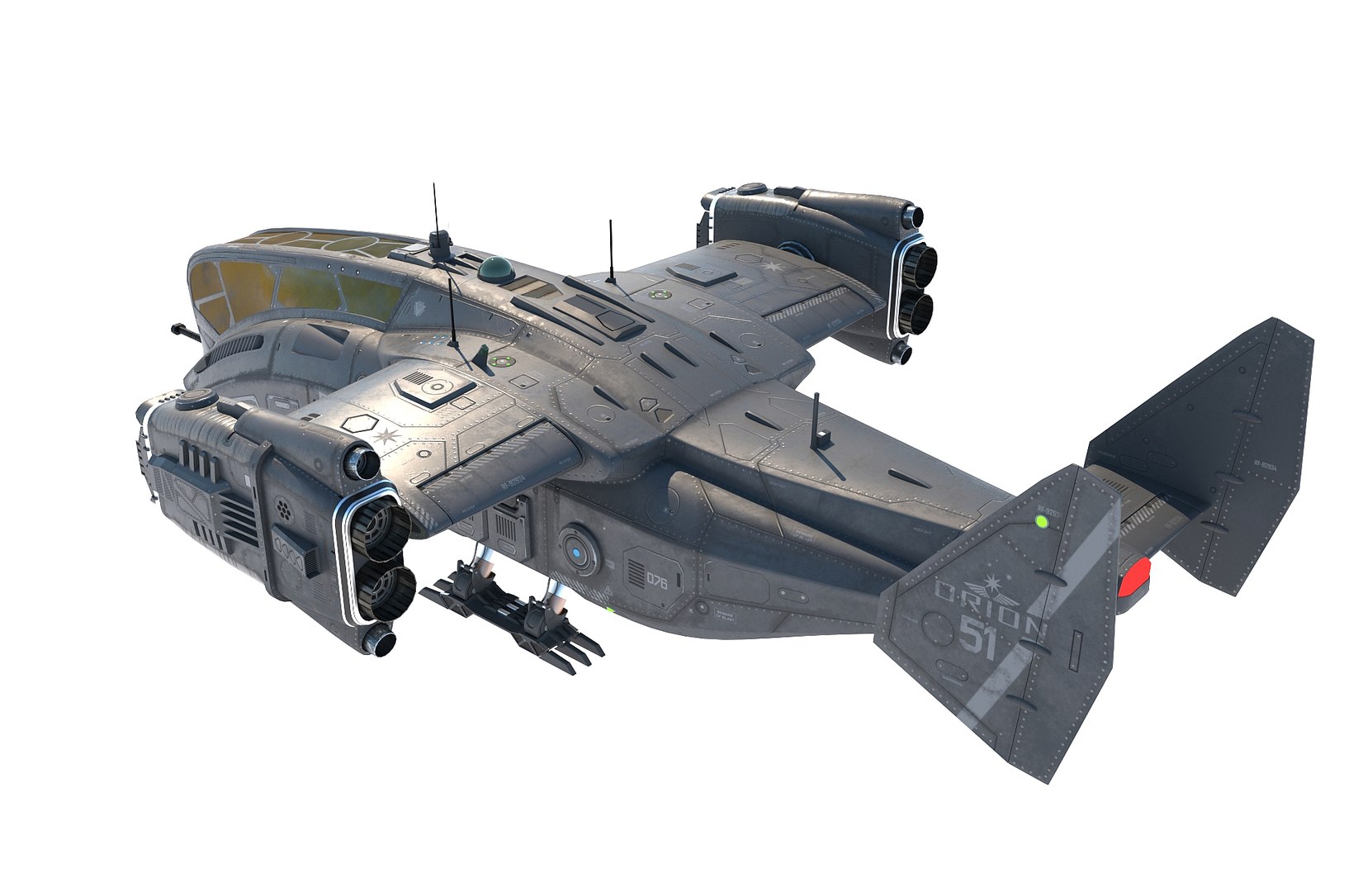 Dropship Spaceship Model - TurboSquid 1666113