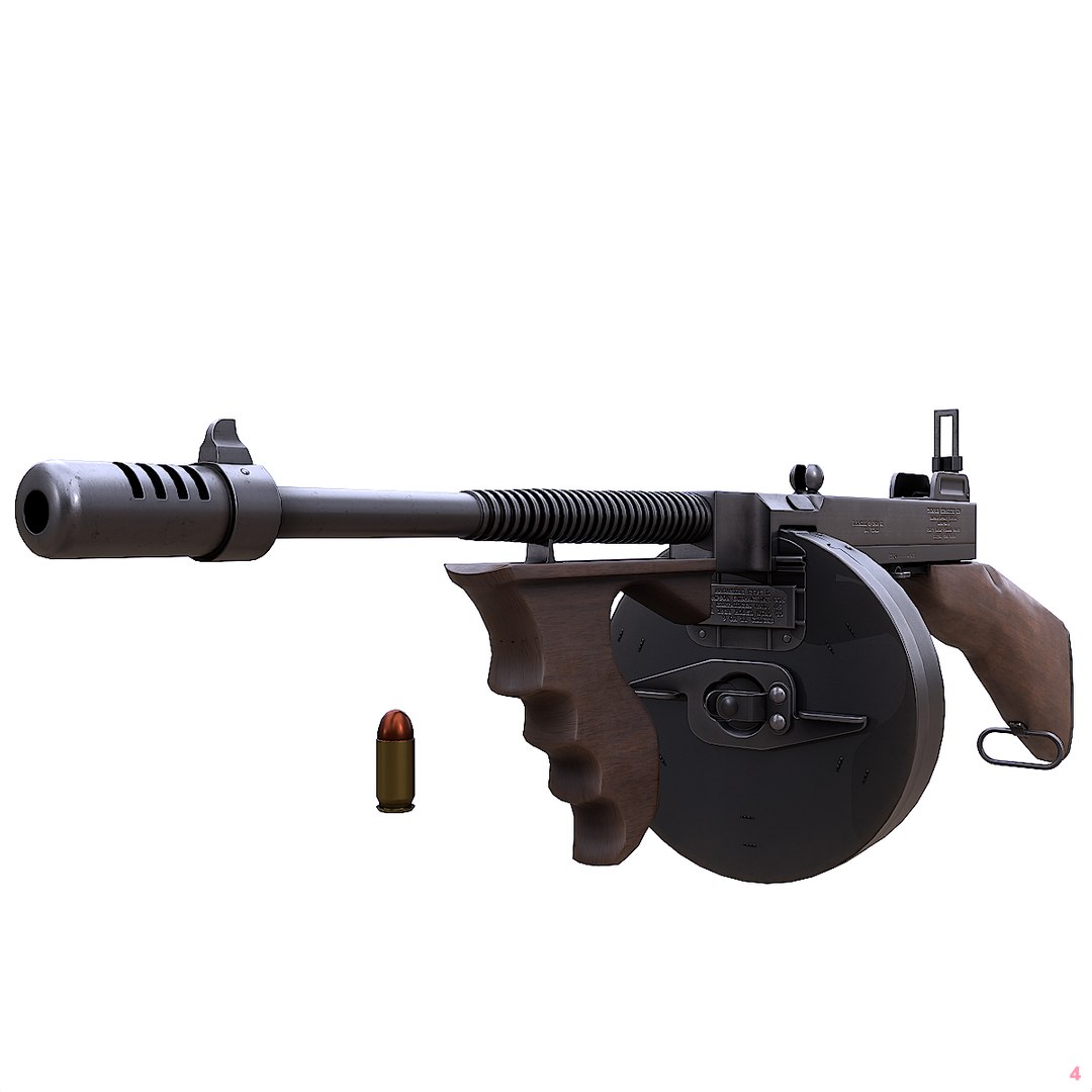 Thompson Submachine Gun1 3D Model - TurboSquid 2229191