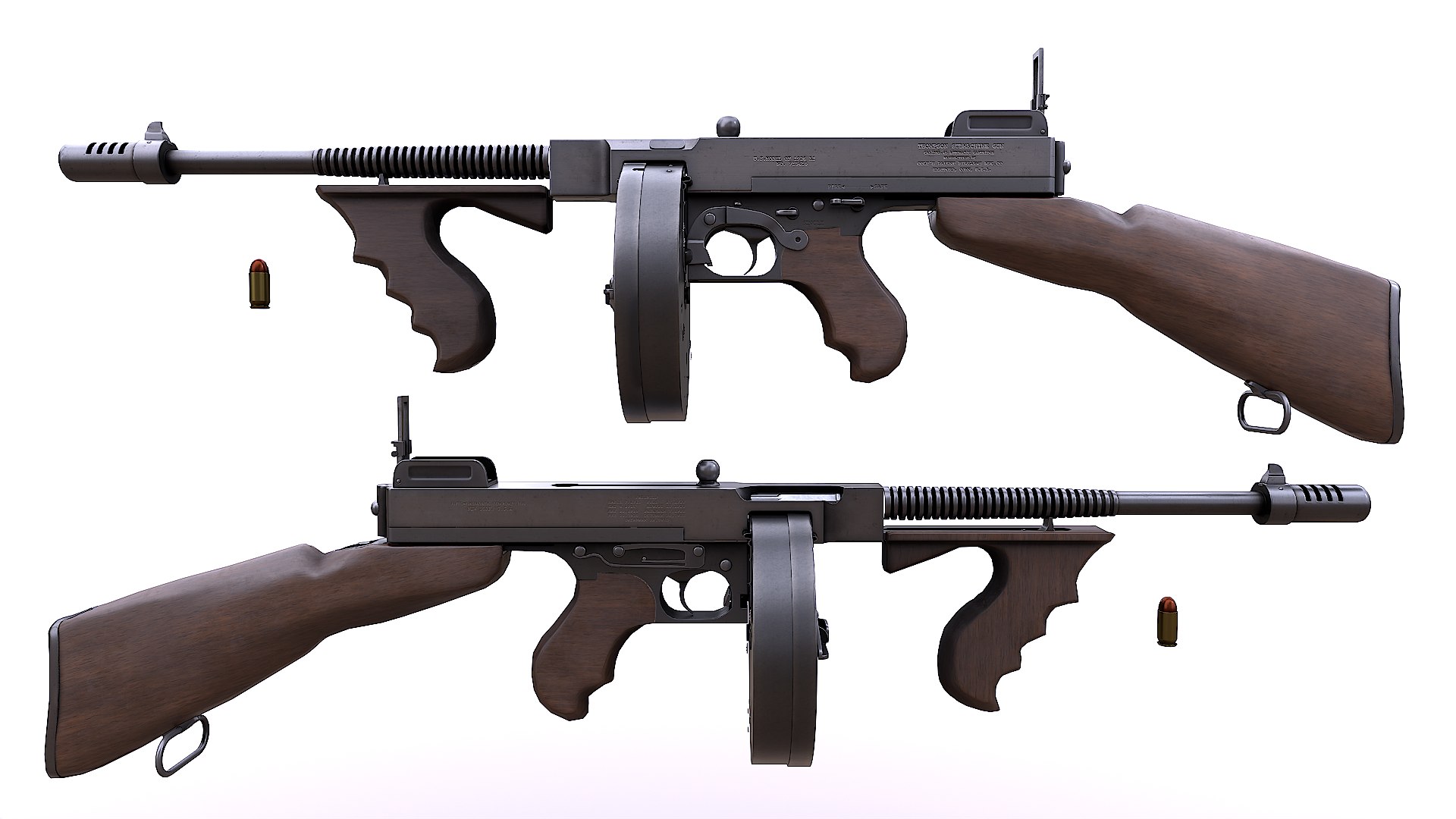 Thompson Submachine Gun1 3D Model - TurboSquid 2229191