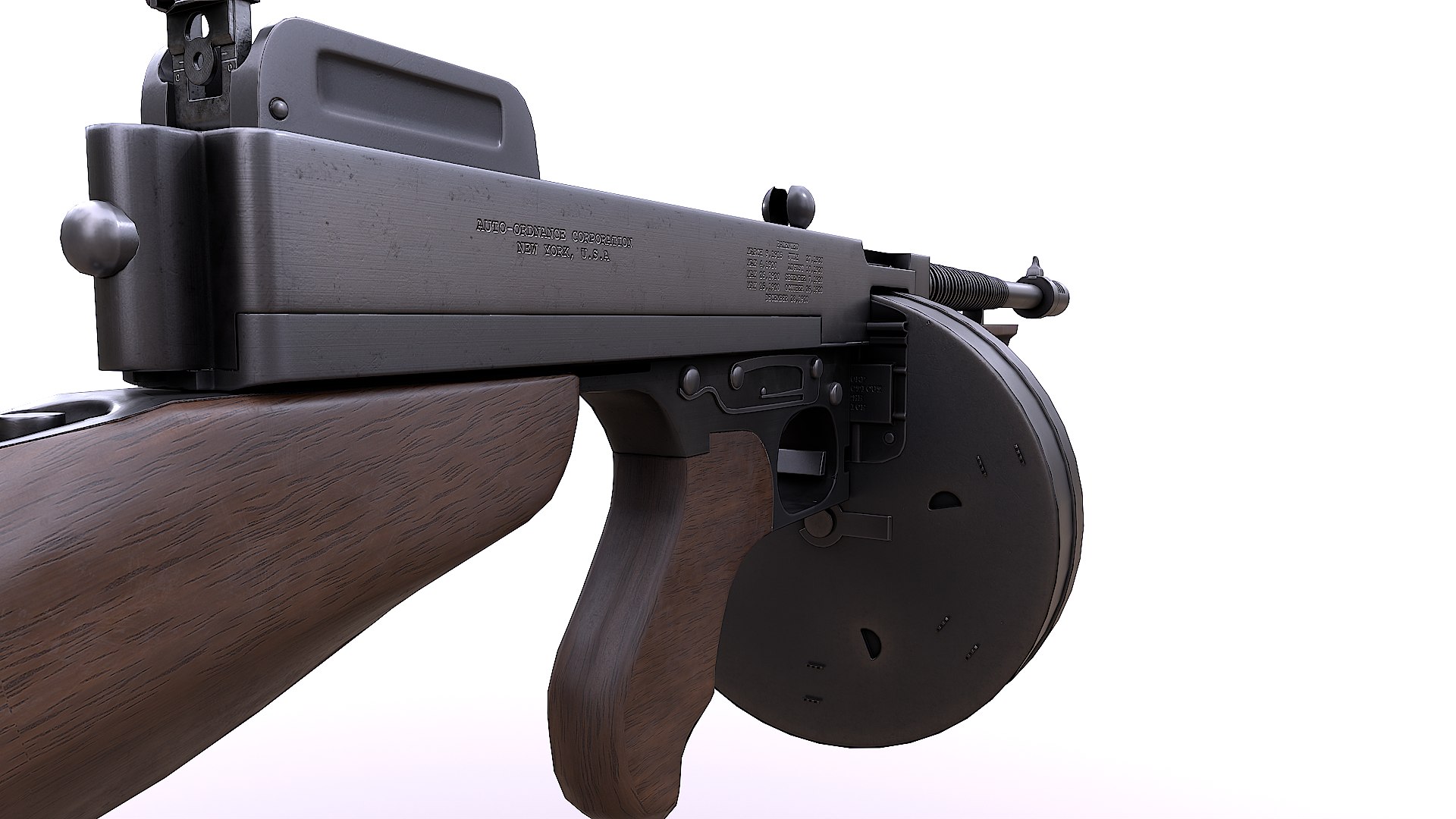 Thompson Submachine Gun1 3D Model - TurboSquid 2229191