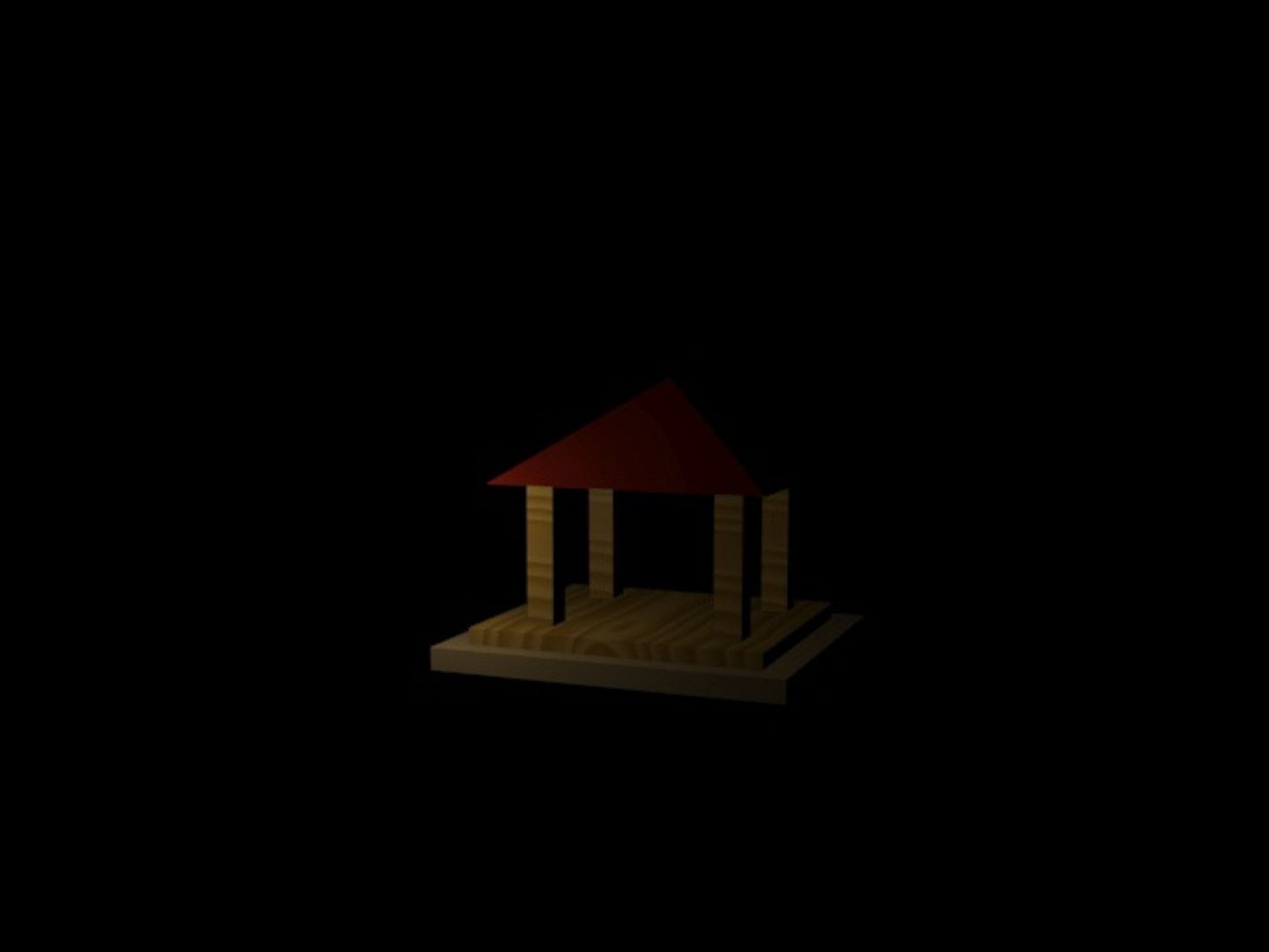 3d Simple Temple Model
