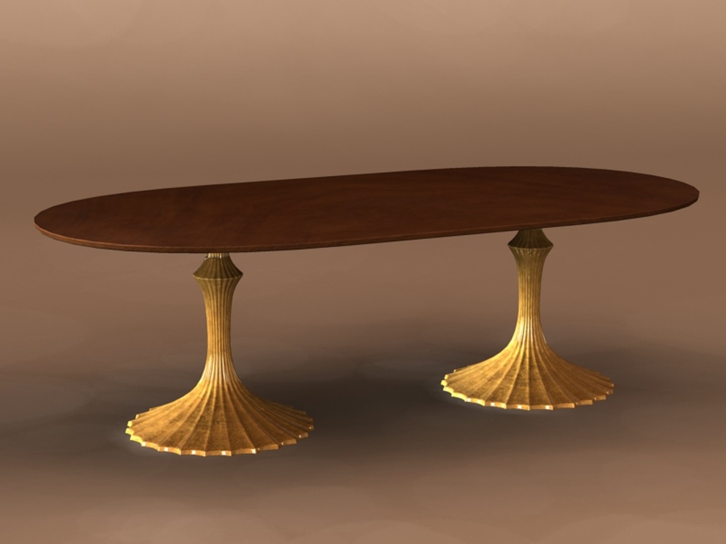 Flute Dining Table 3d 3ds
