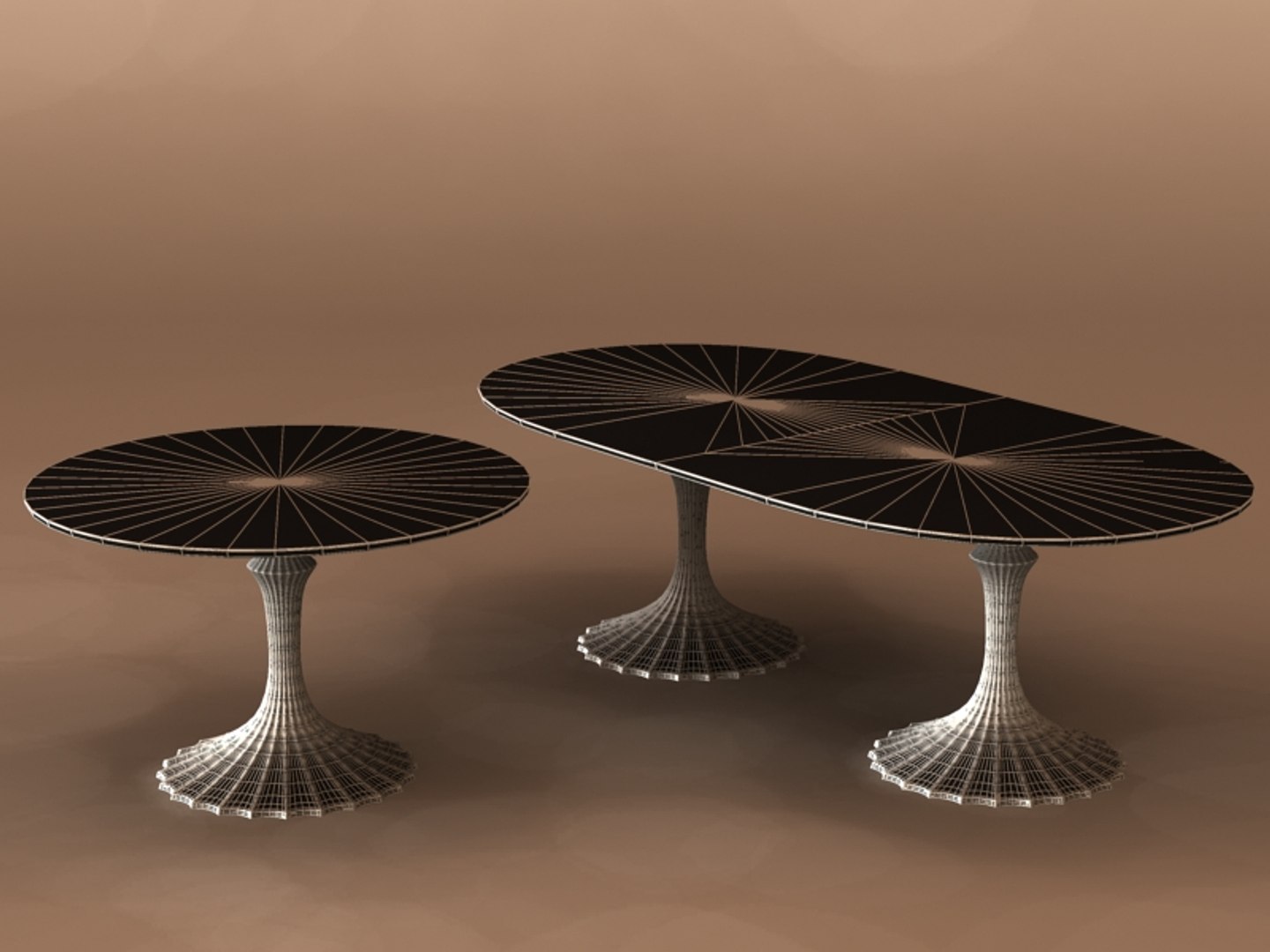 Flute Dining Table 3d 3ds