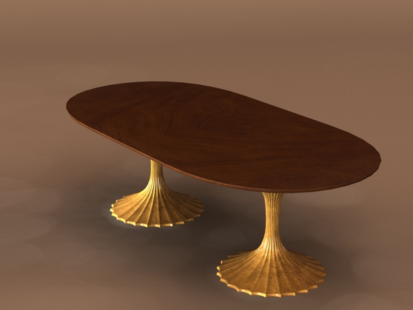 Flute Dining Table 3d 3ds