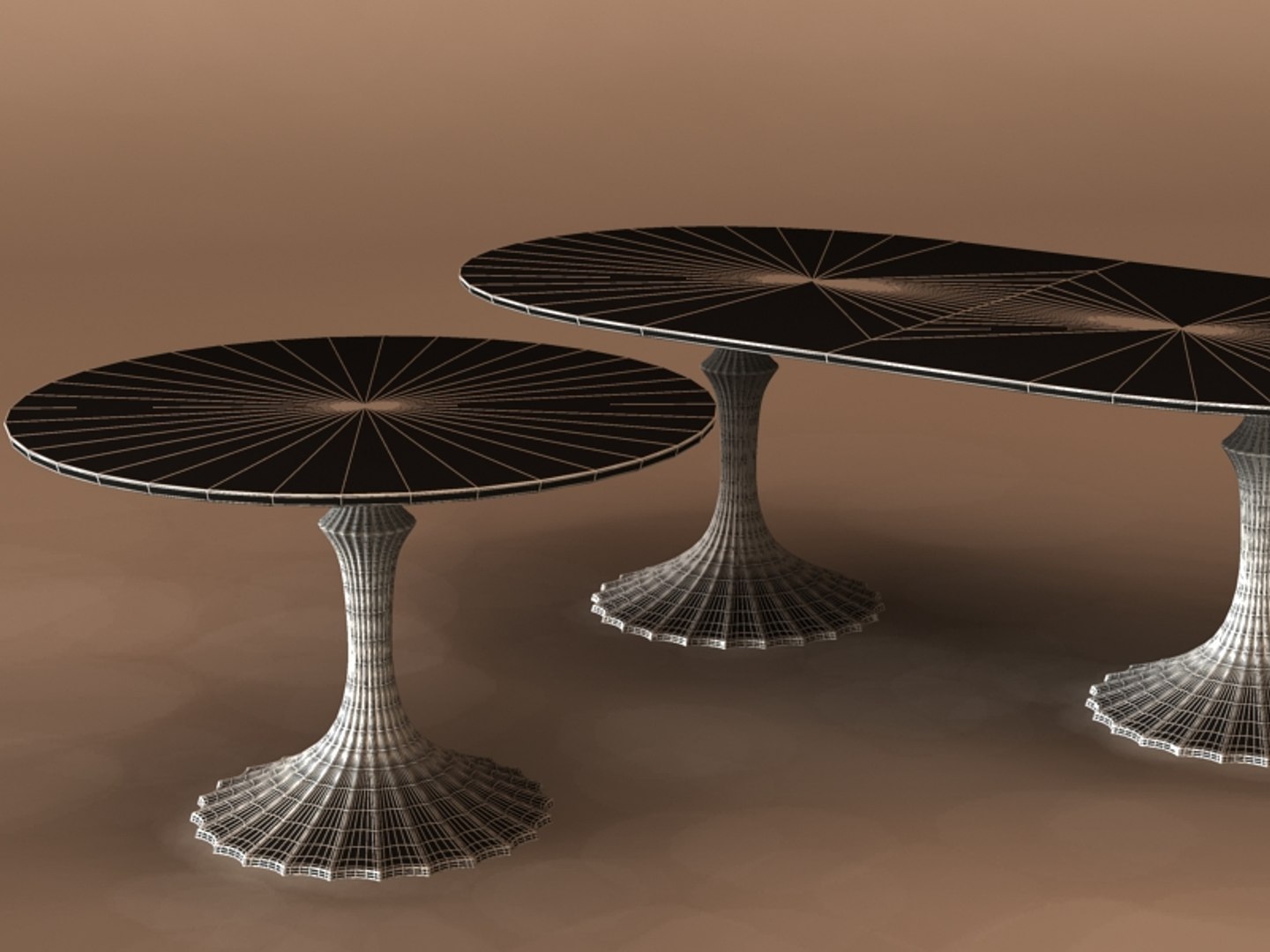 Flute Dining Table 3d 3ds