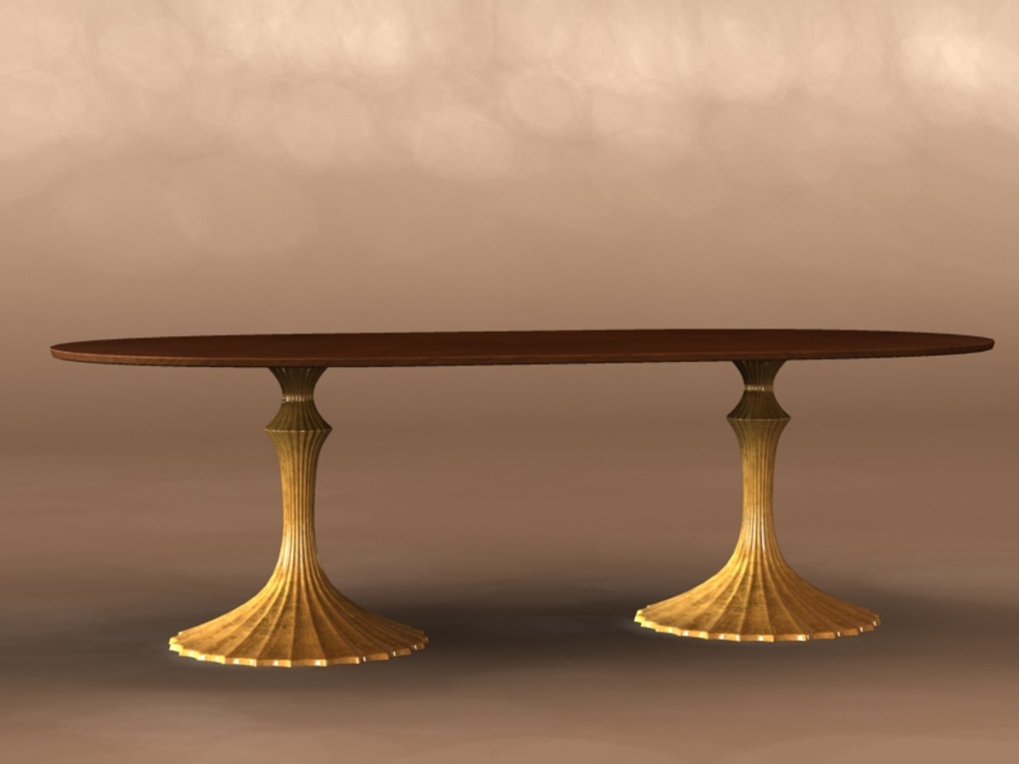 Flute Dining Table 3d 3ds