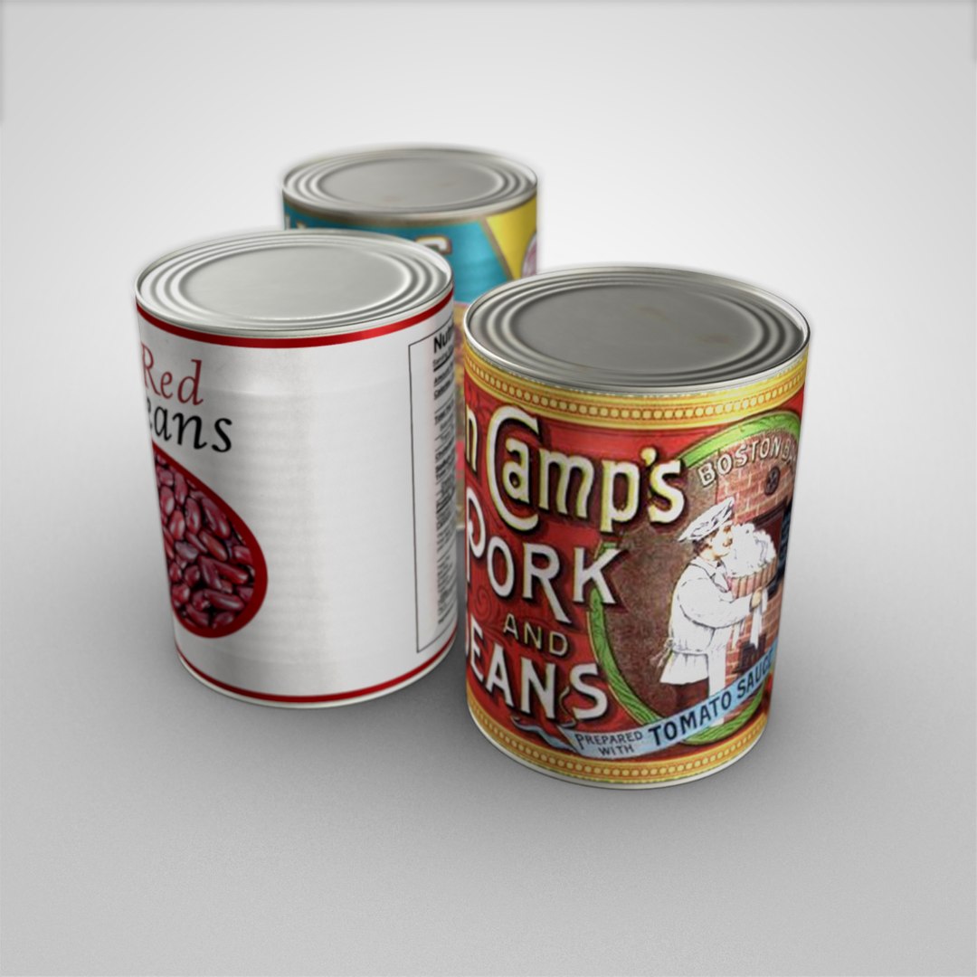 food assorted labels 3d model