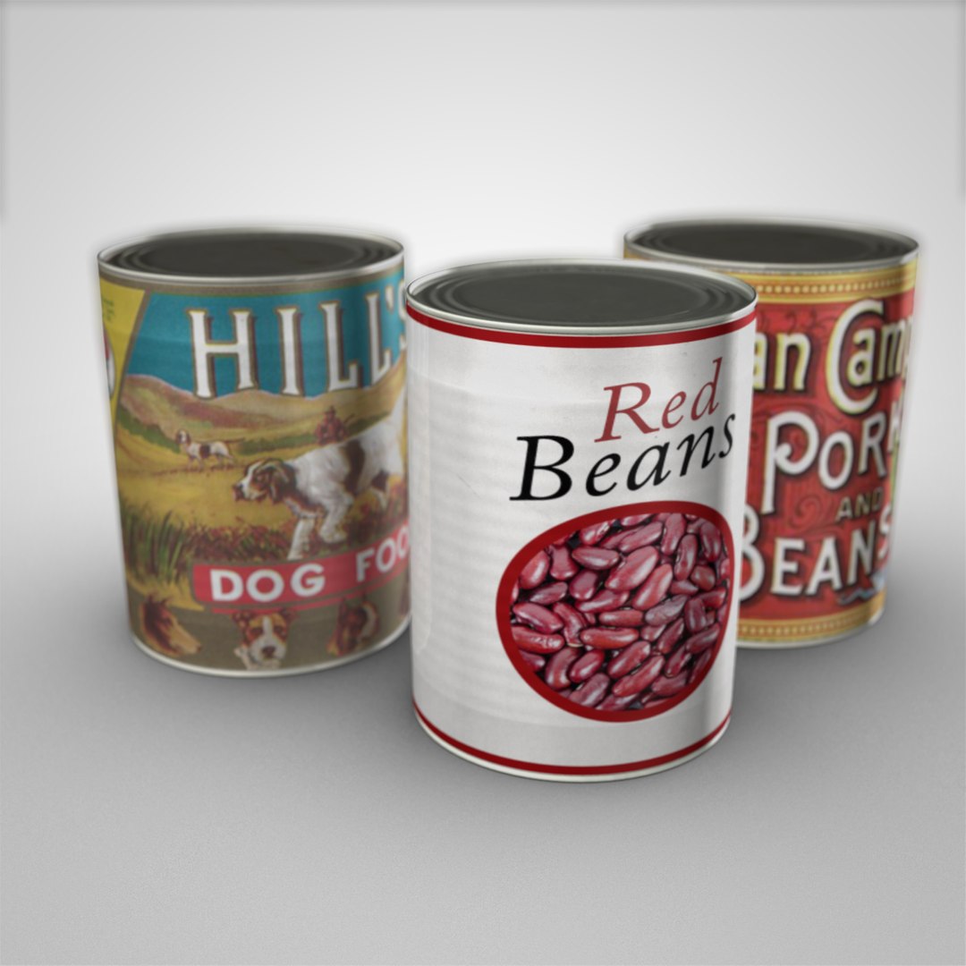 food assorted labels 3d model