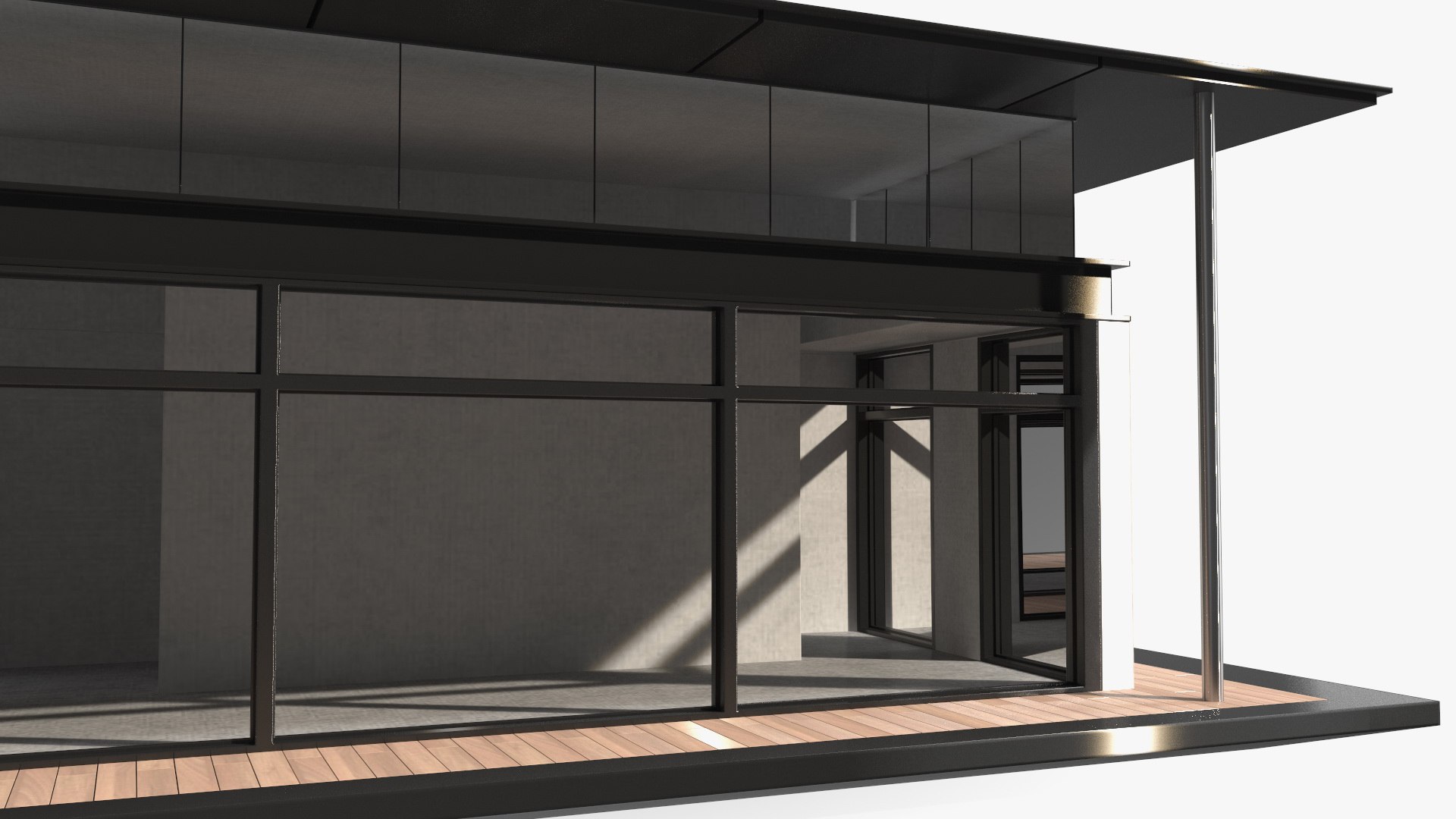 Designer House with Panoramic Windows 3D model - TurboSquid 2020764