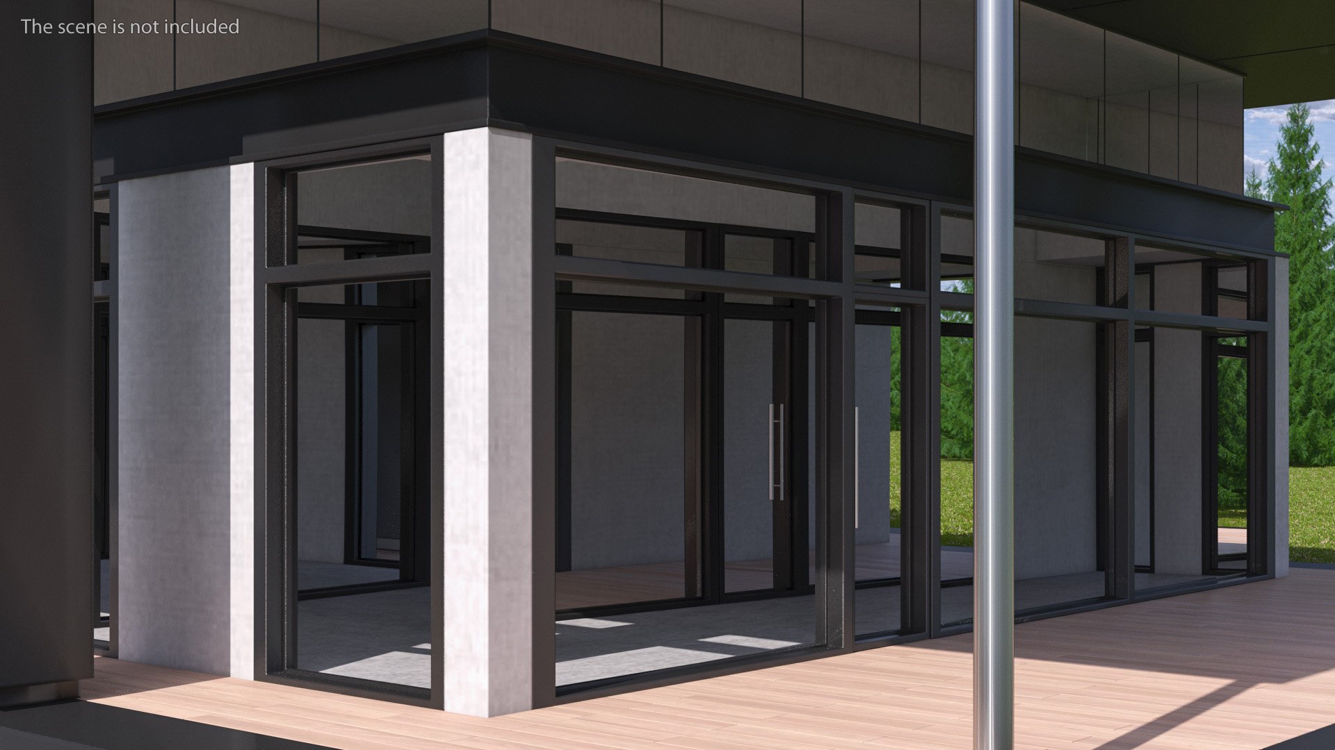 Designer House with Panoramic Windows 3D model - TurboSquid 2020764