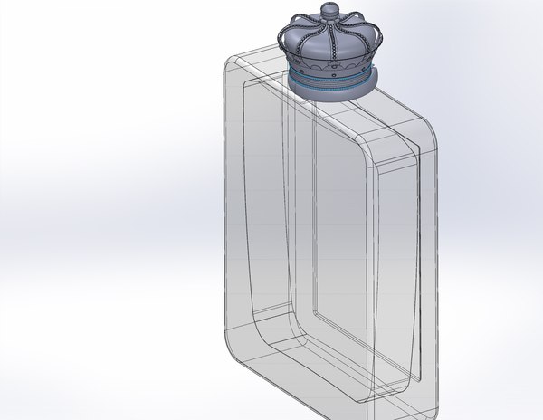modelo 3d PERFUME CON TAPA DE CORONA - TurboSquid 1074309
