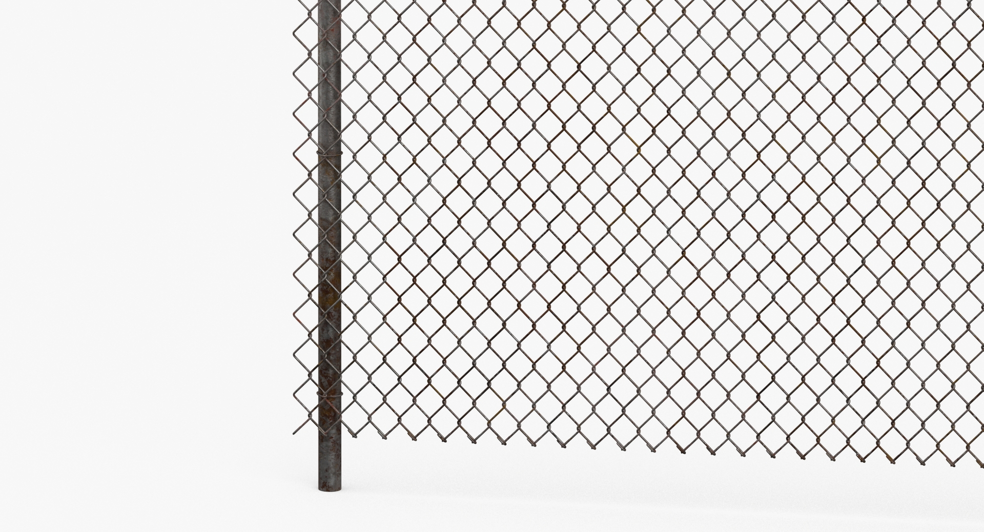 modelo 3d Valla de tela metálica dañada - TurboSquid 1871772