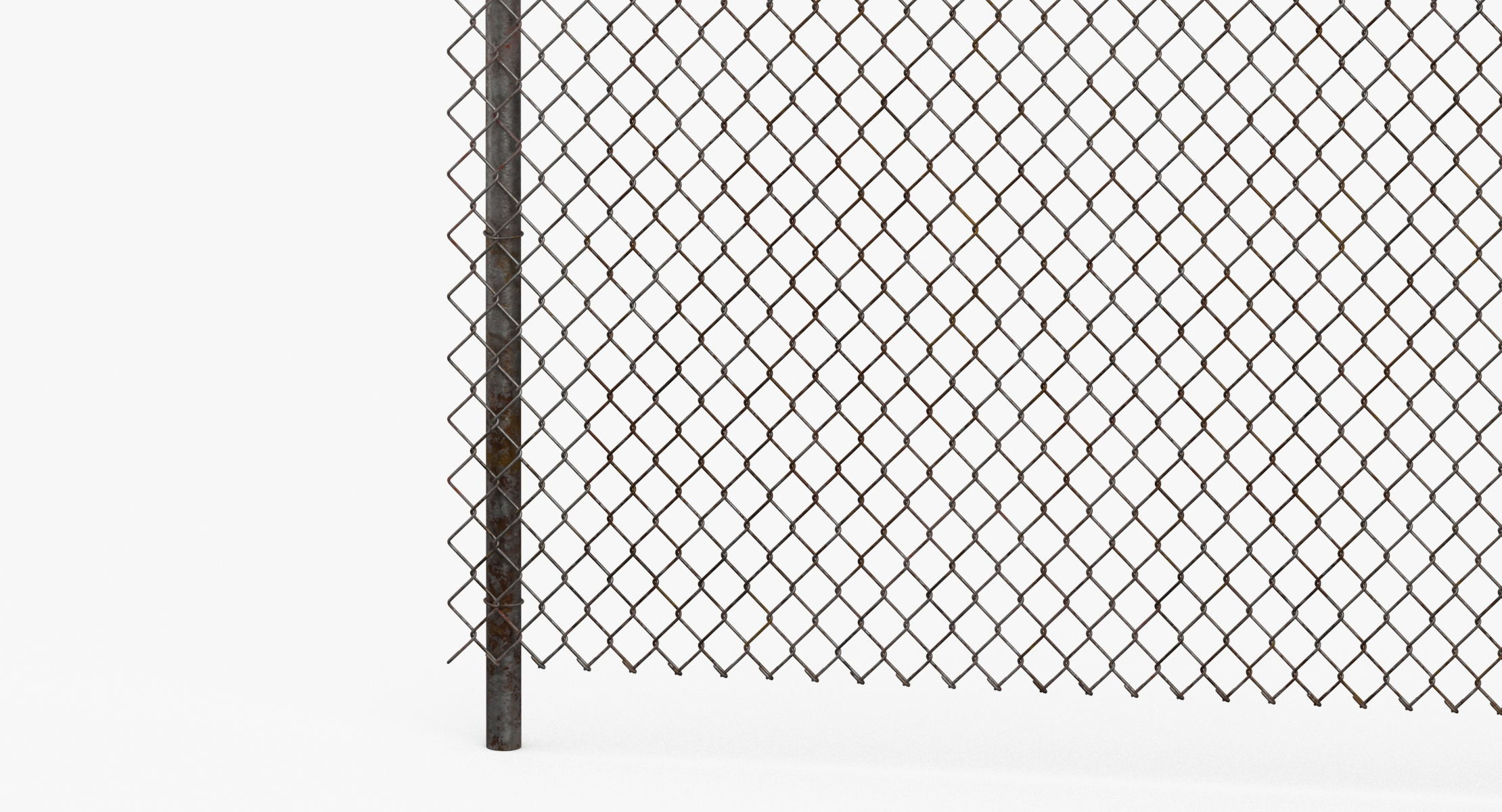 modelo 3d Valla de tela metálica dañada - TurboSquid 1871772