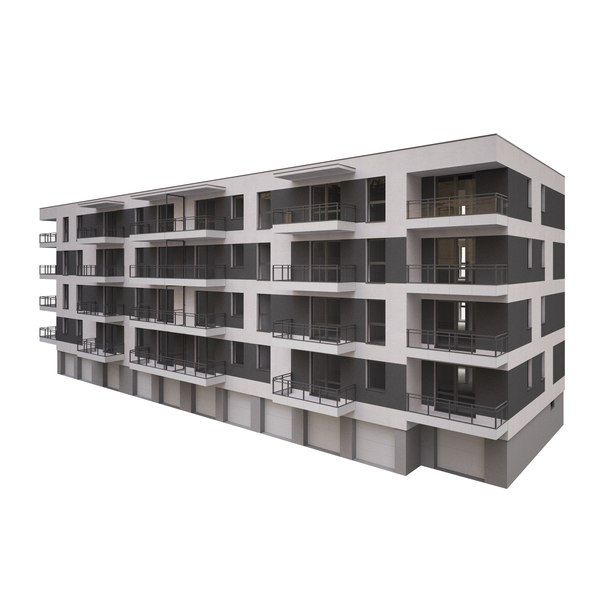 Block flats 3D model - TurboSquid 1394910