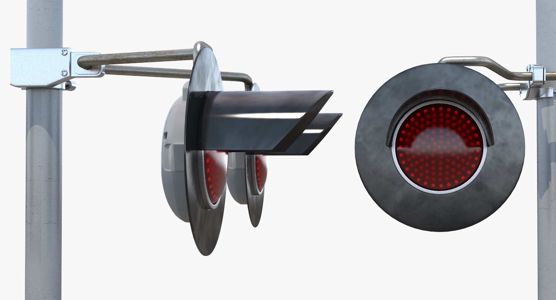 3D Railroad Crossing Ahead Sign - TurboSquid 1346860