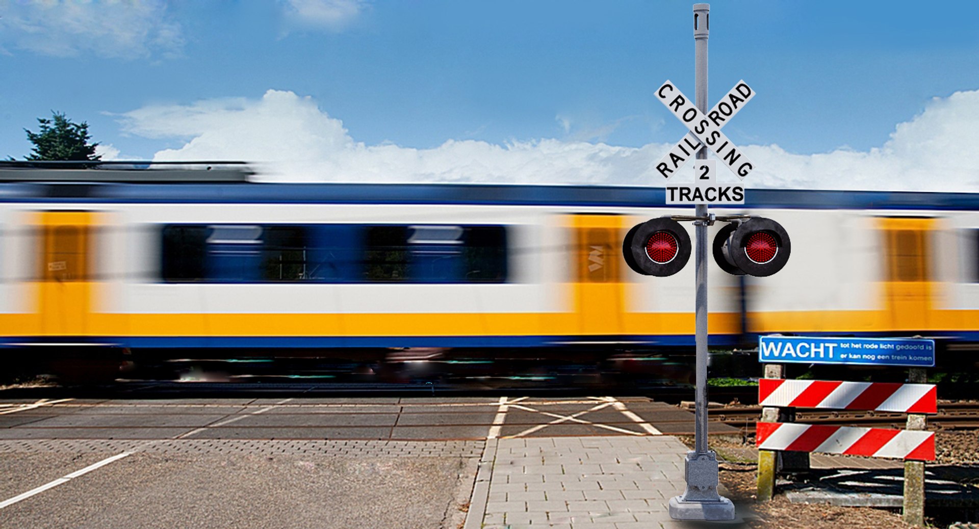 3D Railroad Crossing Ahead Sign - TurboSquid 1346860