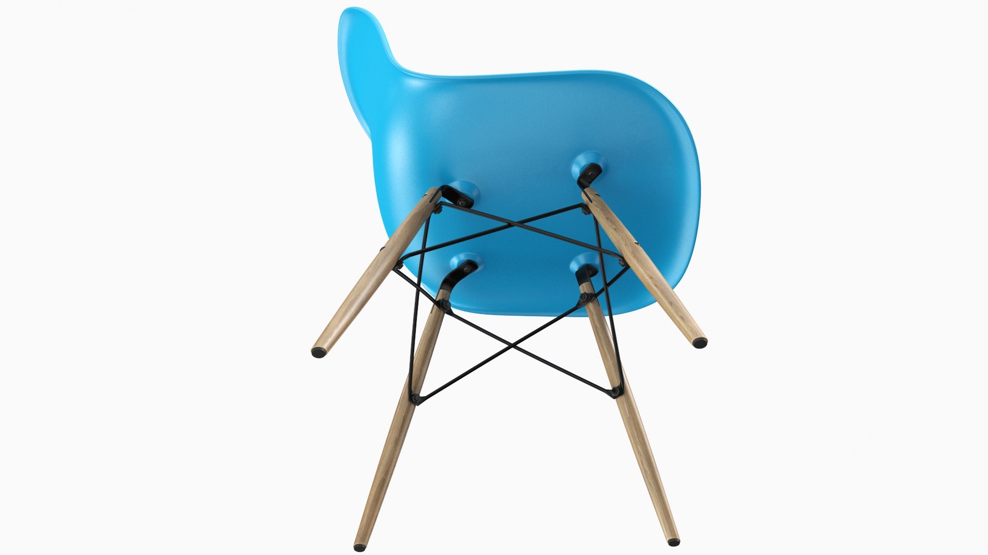 Eames Plastic Side Chair DSW Aquamarine 3D Model - TurboSquid 1984683