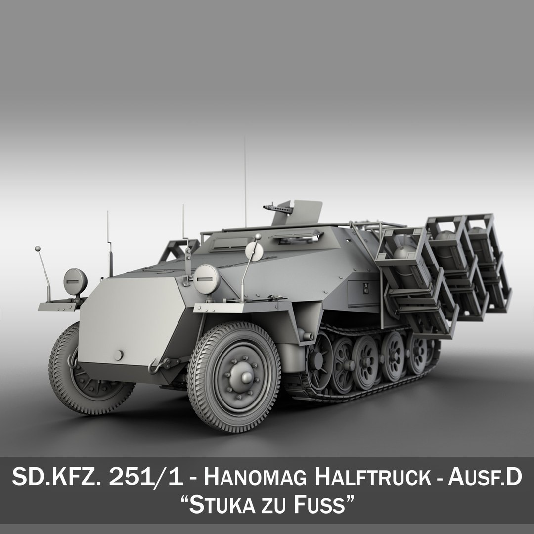 3D Sd Kfz 251 Ausf Model - TurboSquid 1389538