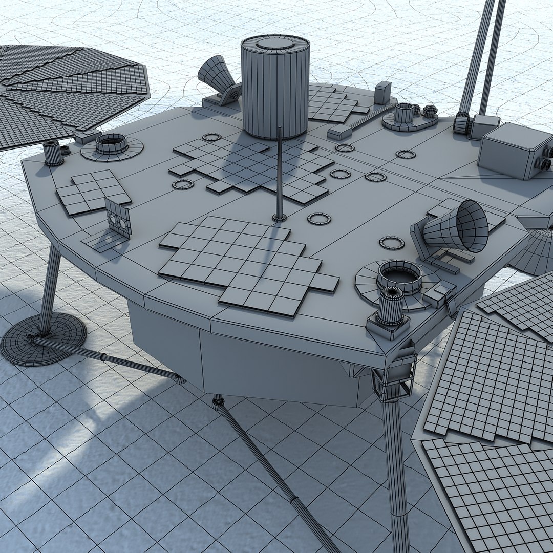 3d Model Insight Lander Mars