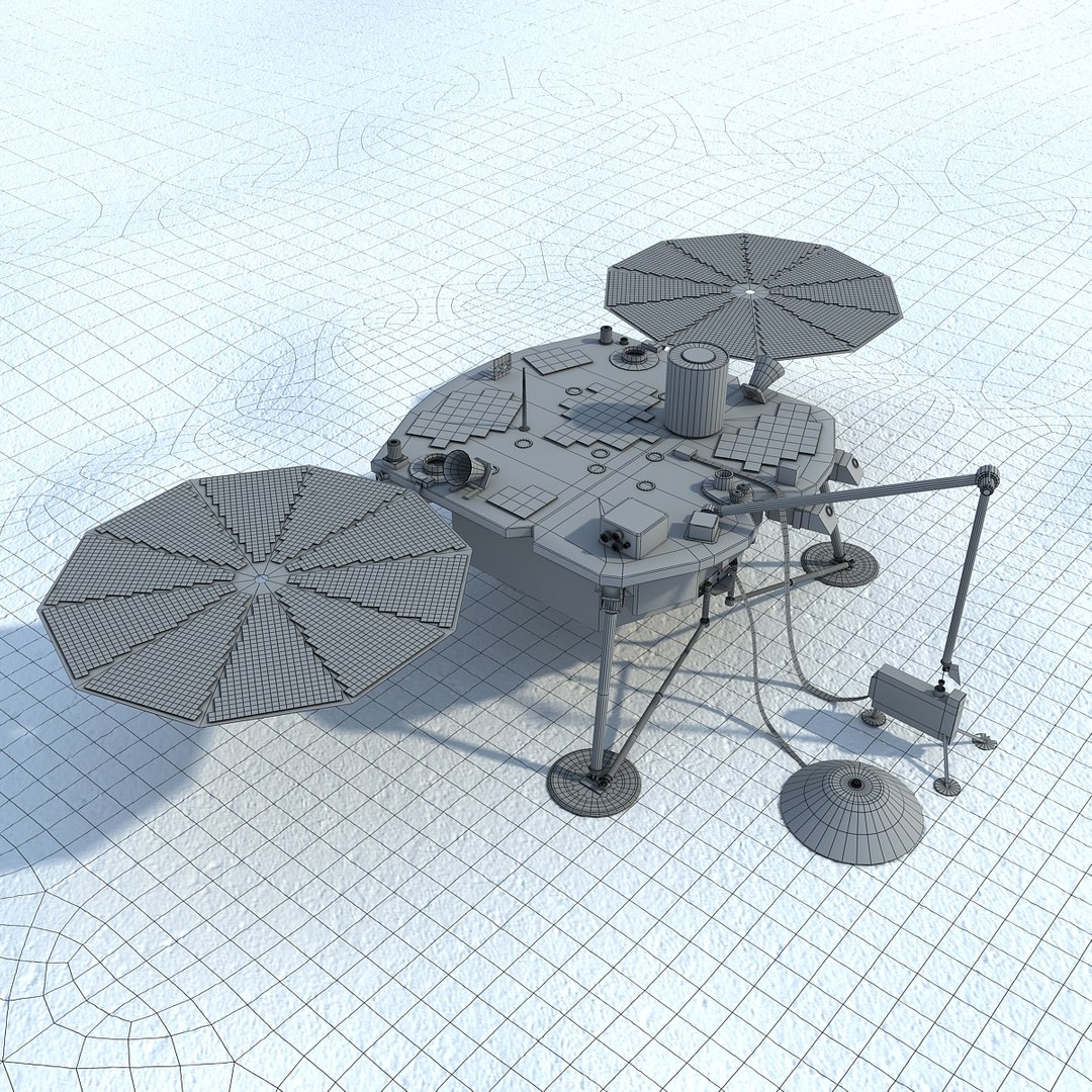 3d Model Insight Lander Mars