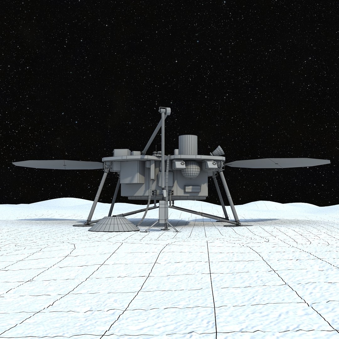 3d Model Insight Lander Mars