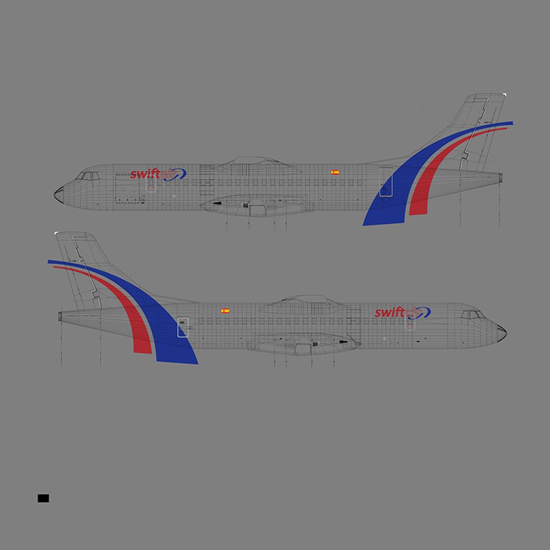 ATR 72 SWIFTAIR L1810 3D Model - TurboSquid 1963559