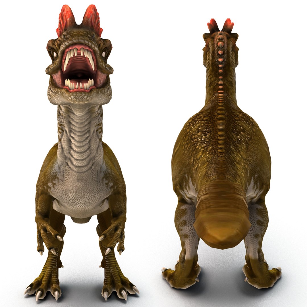 3d model dinosaurs rigged 2