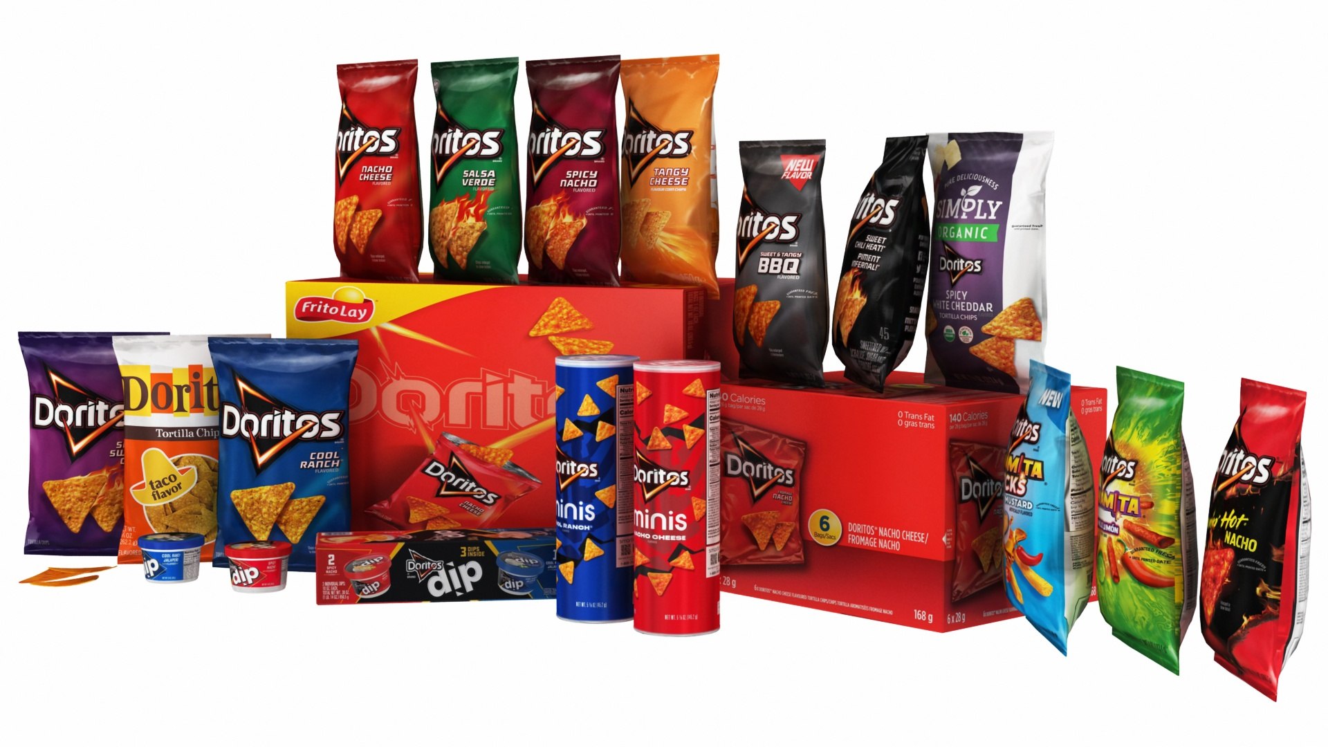 3D Doritos 21 In 1 Model - TurboSquid 2296540