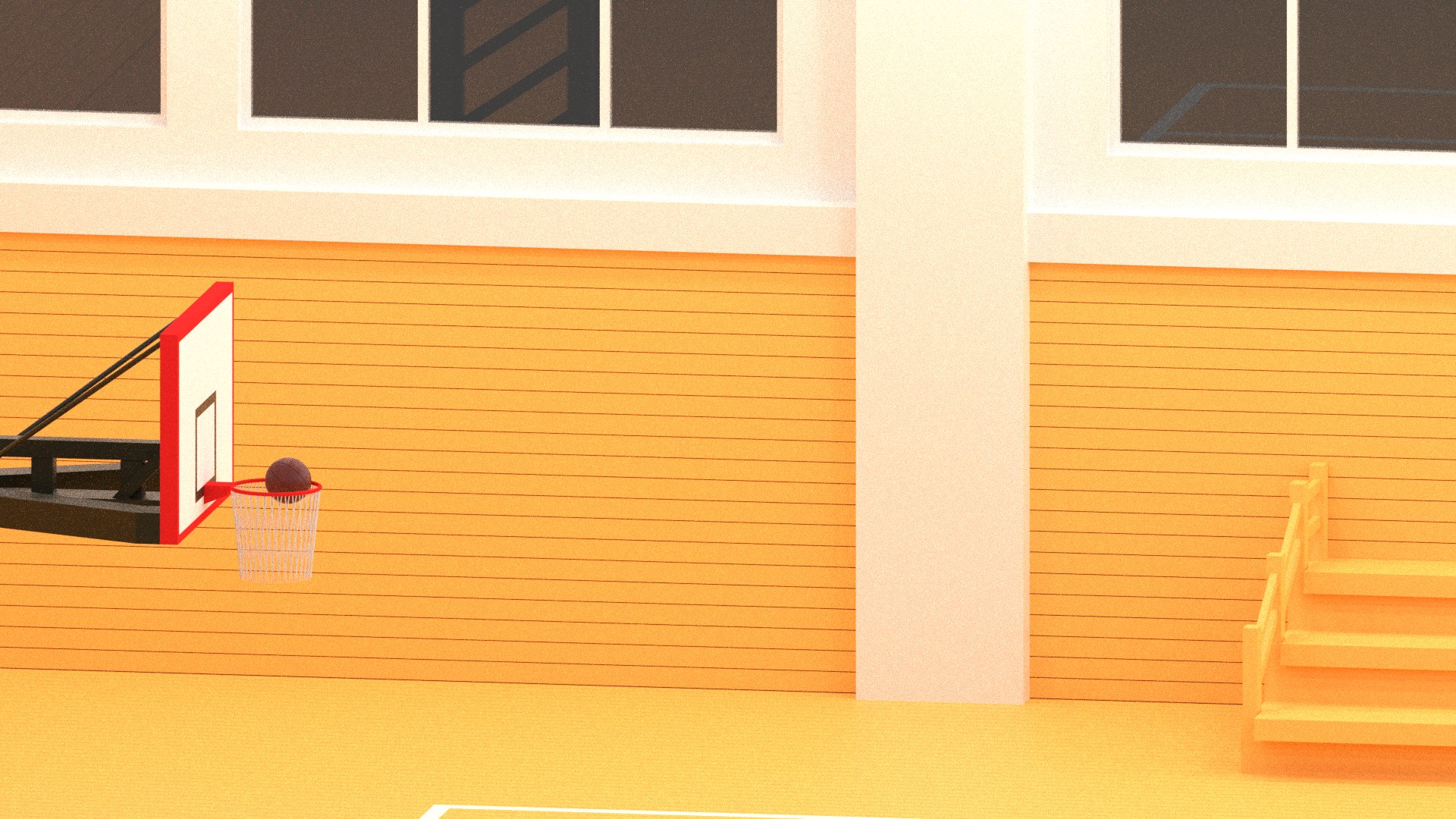 Cartoon Basketball Gym 1 3D Model - TurboSquid 2015301