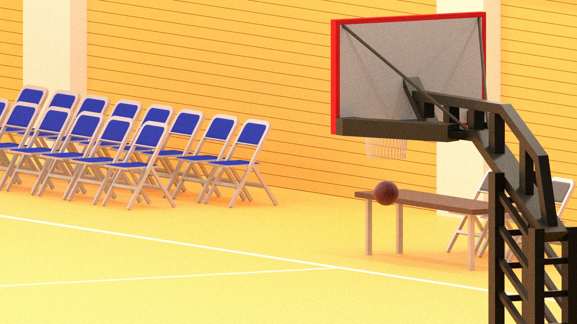 Cartoon Basketball Gym 1 3D Model - TurboSquid 2015301