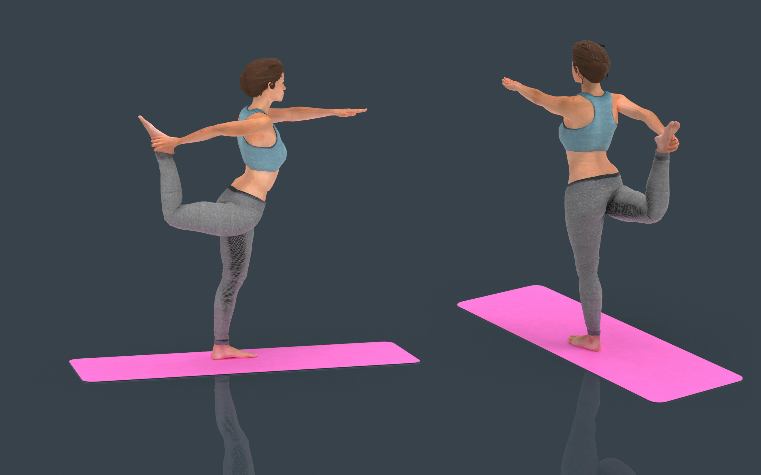3D yoga character sport - TurboSquid 1674498