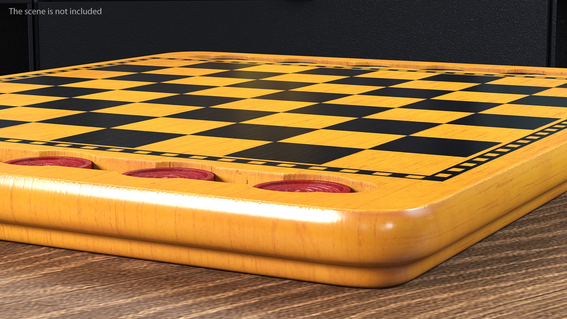 Wood Checkers Set 3D Model - TurboSquid 1933552