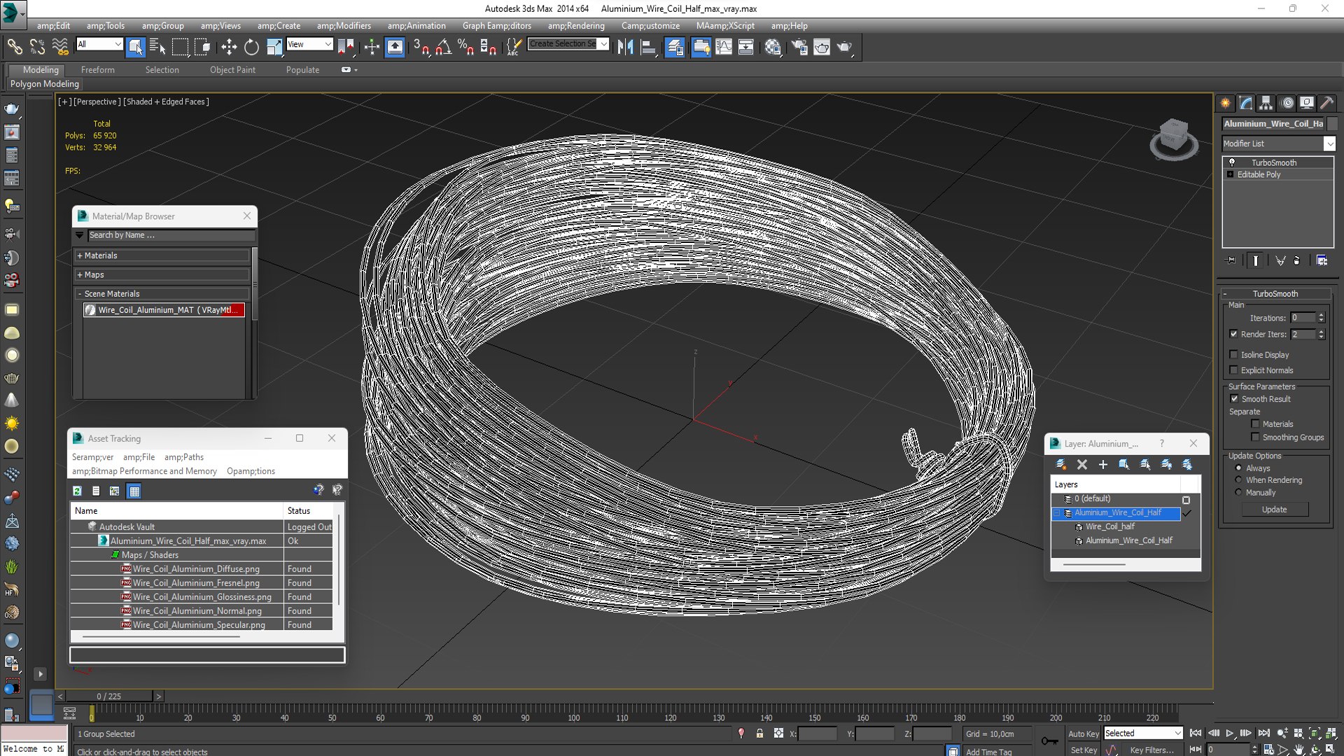Aluminium Wire Coil Half 3D Model - TurboSquid 2185988