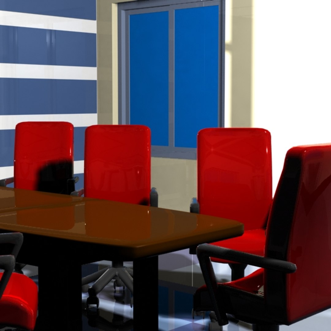 3d Cartoon Conference Room
