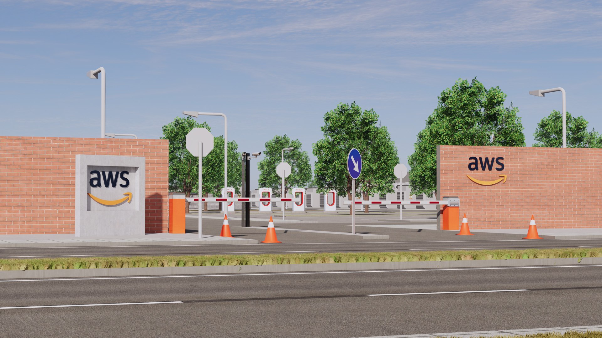 3D Aws Amazon Data Center Building with Interior - TurboSquid 2113349