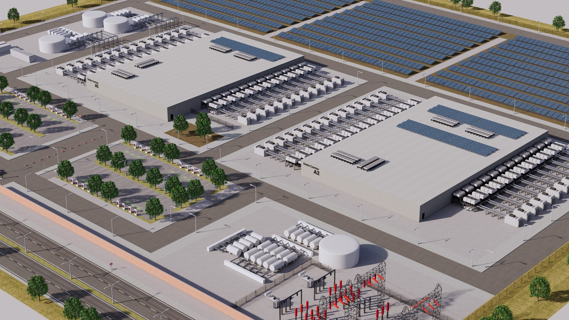 3D Aws Amazon Data Center Building with Interior - TurboSquid 2113349