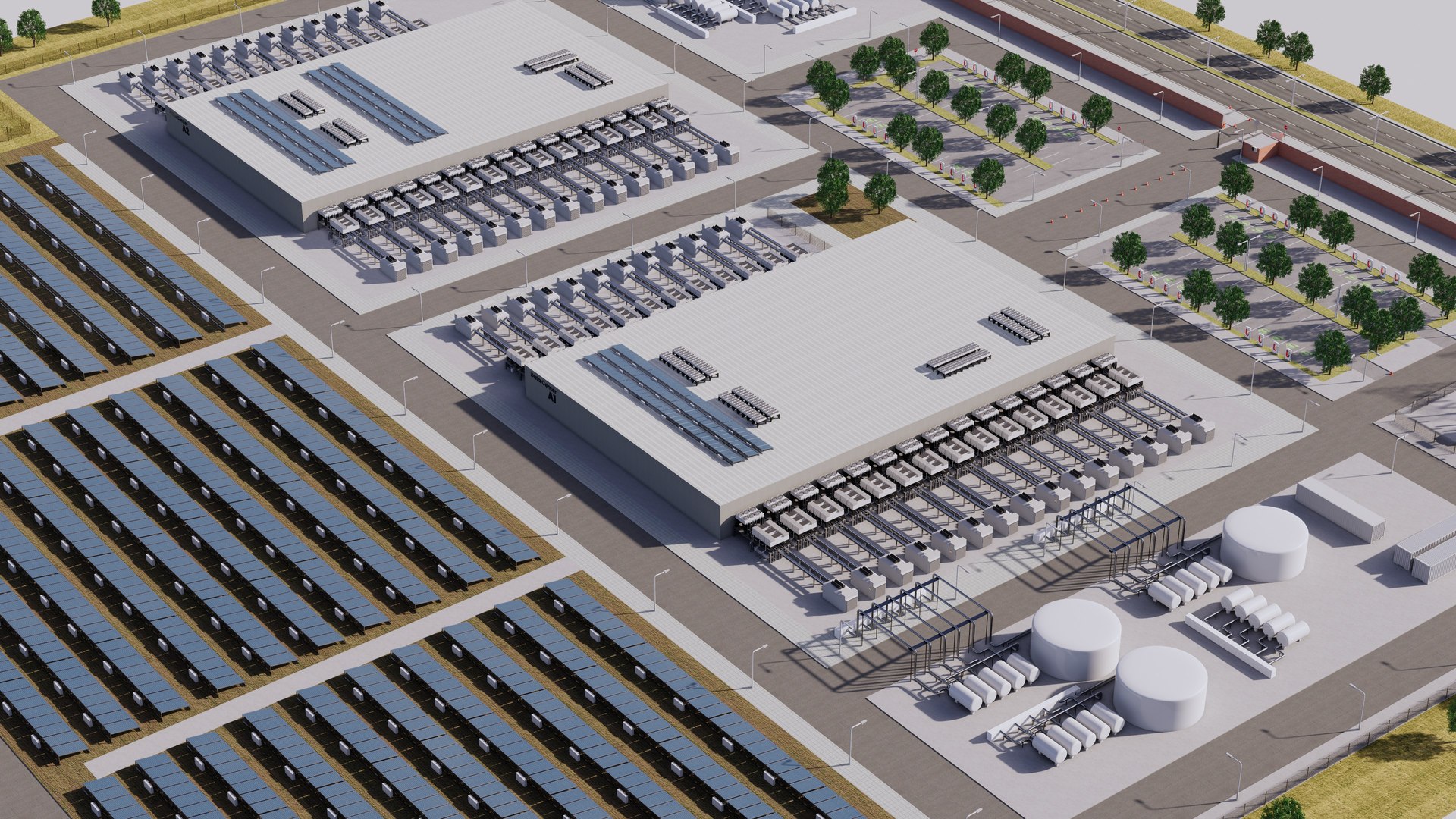 3D Aws Amazon Data Center Building with Interior - TurboSquid 2113349