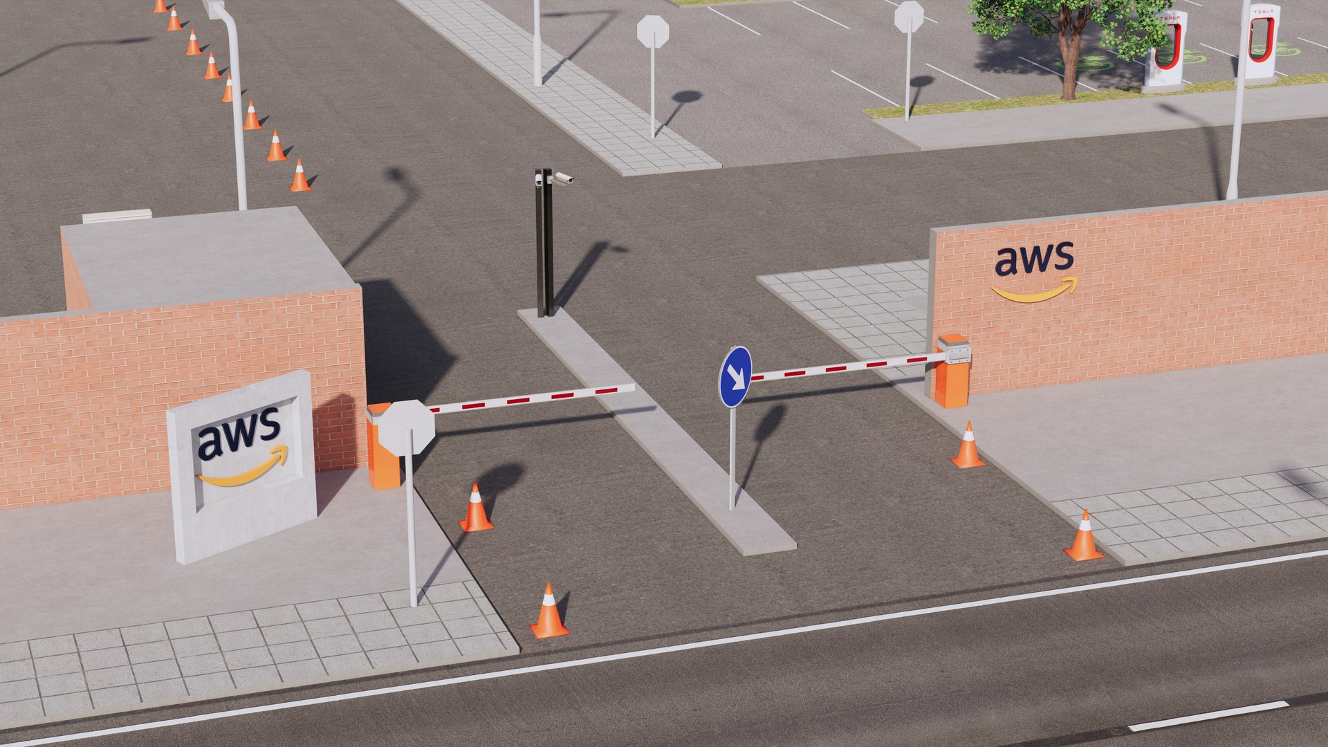 3D Aws Amazon Data Center Building with Interior - TurboSquid 2113349