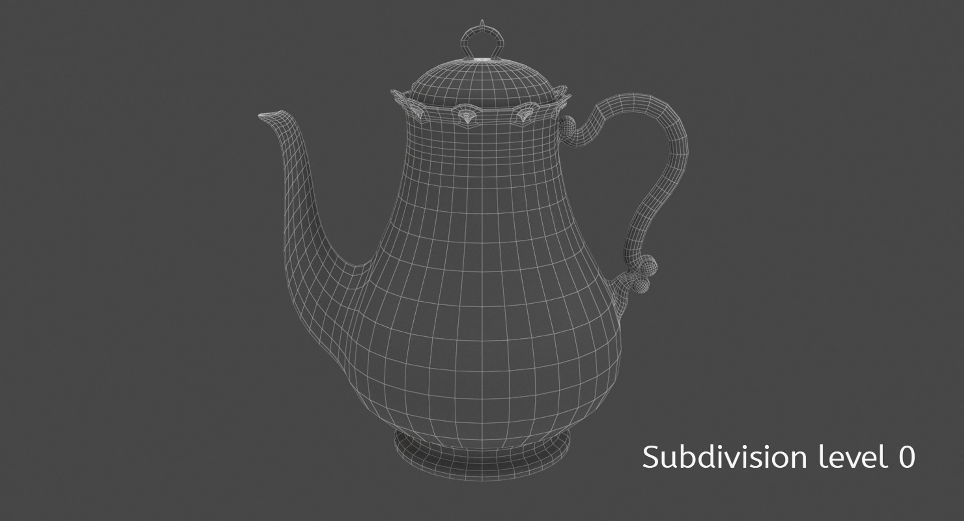 Porcelain teapot painted 3D model - TurboSquid 1420345