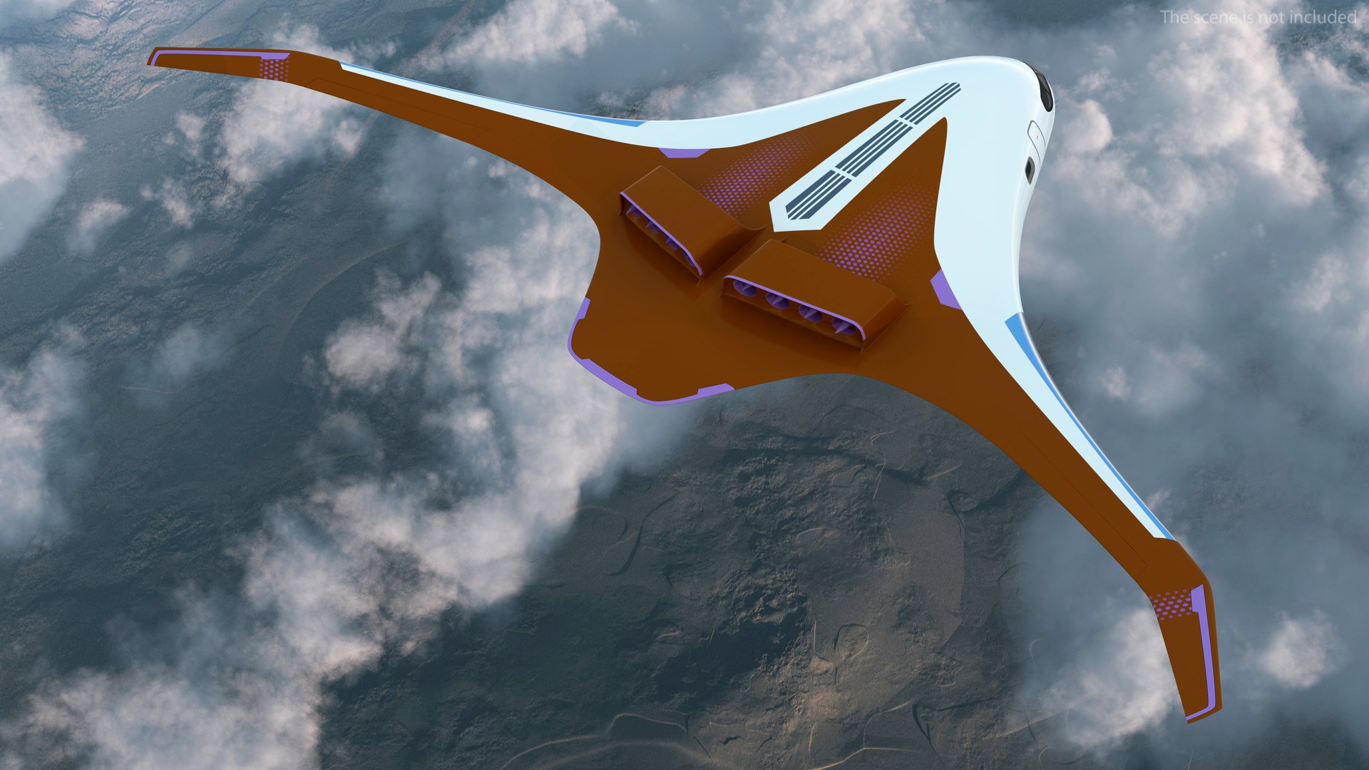 3D Ecological Aircraft Blended-Wing Body - TurboSquid 2042142