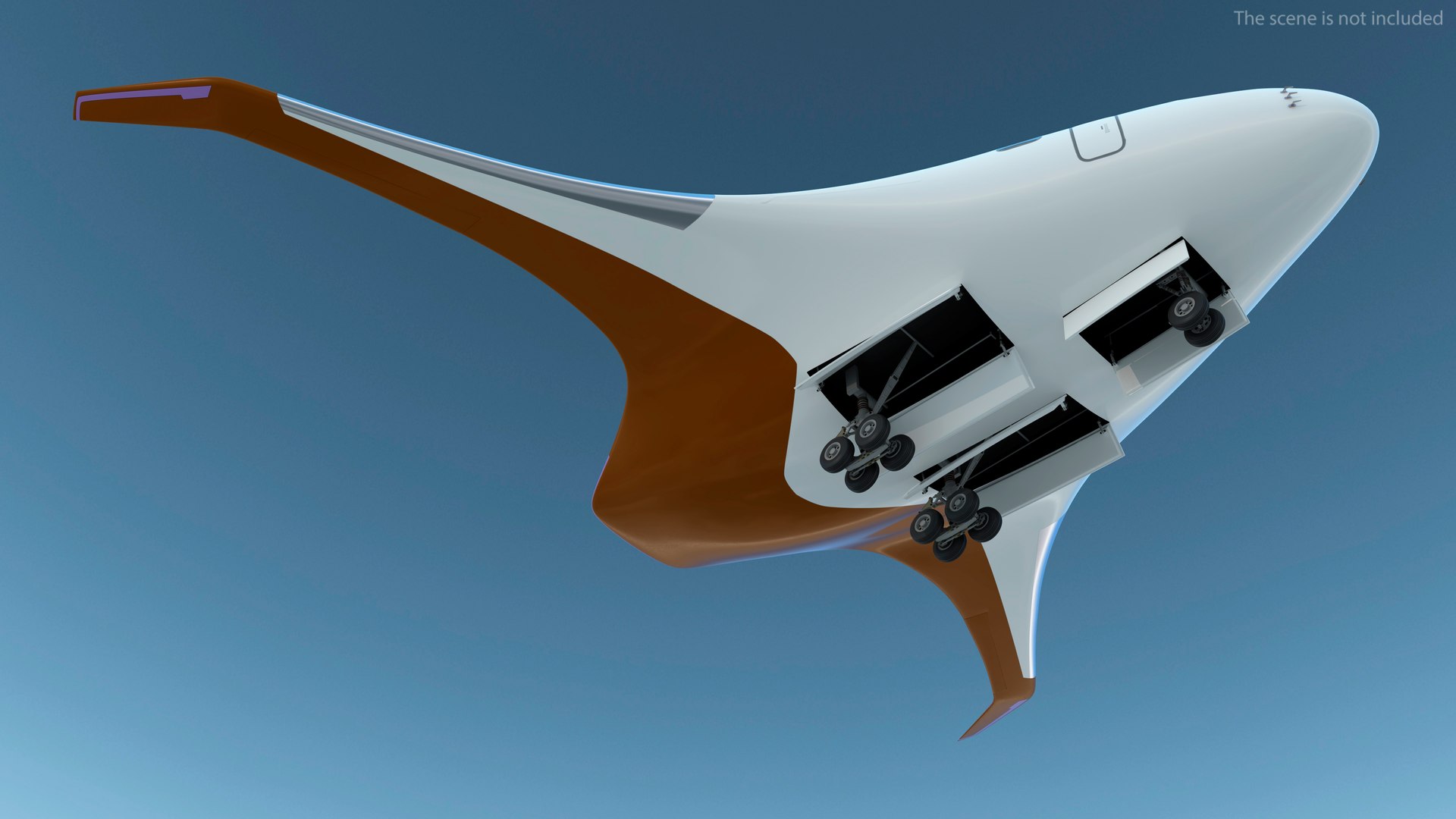 3D Ecological Aircraft Blended-Wing Body - TurboSquid 2042142
