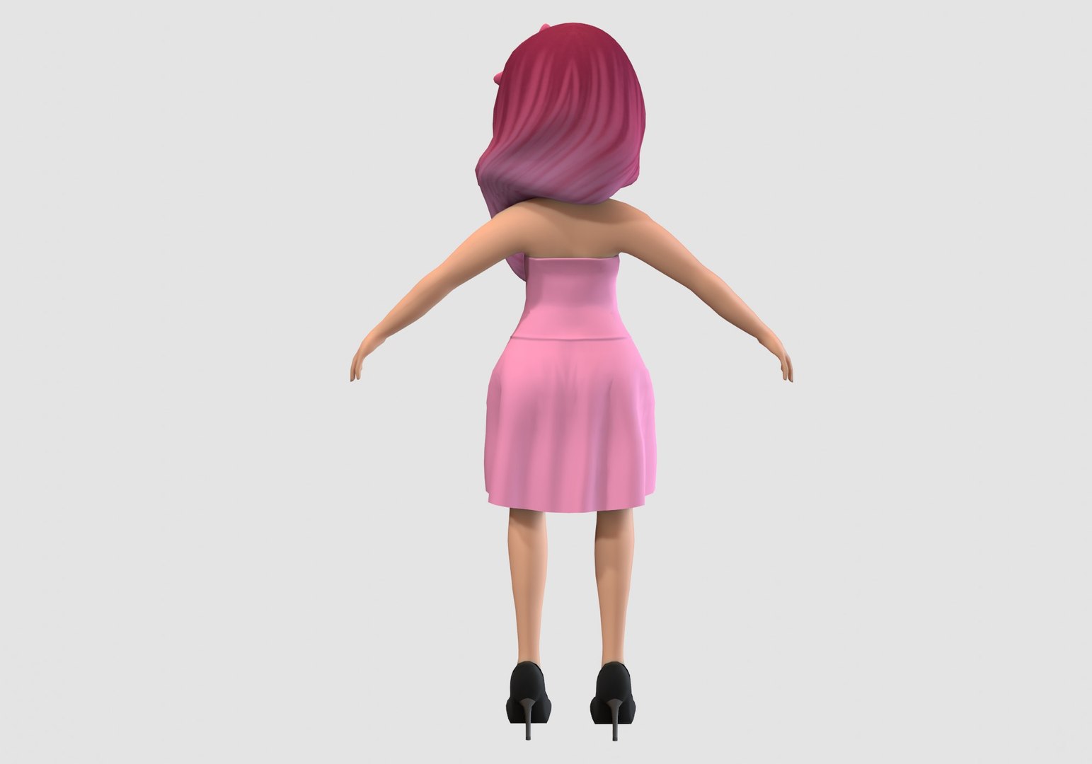 3D Model Pink Chic Girl - TurboSquid 1910341