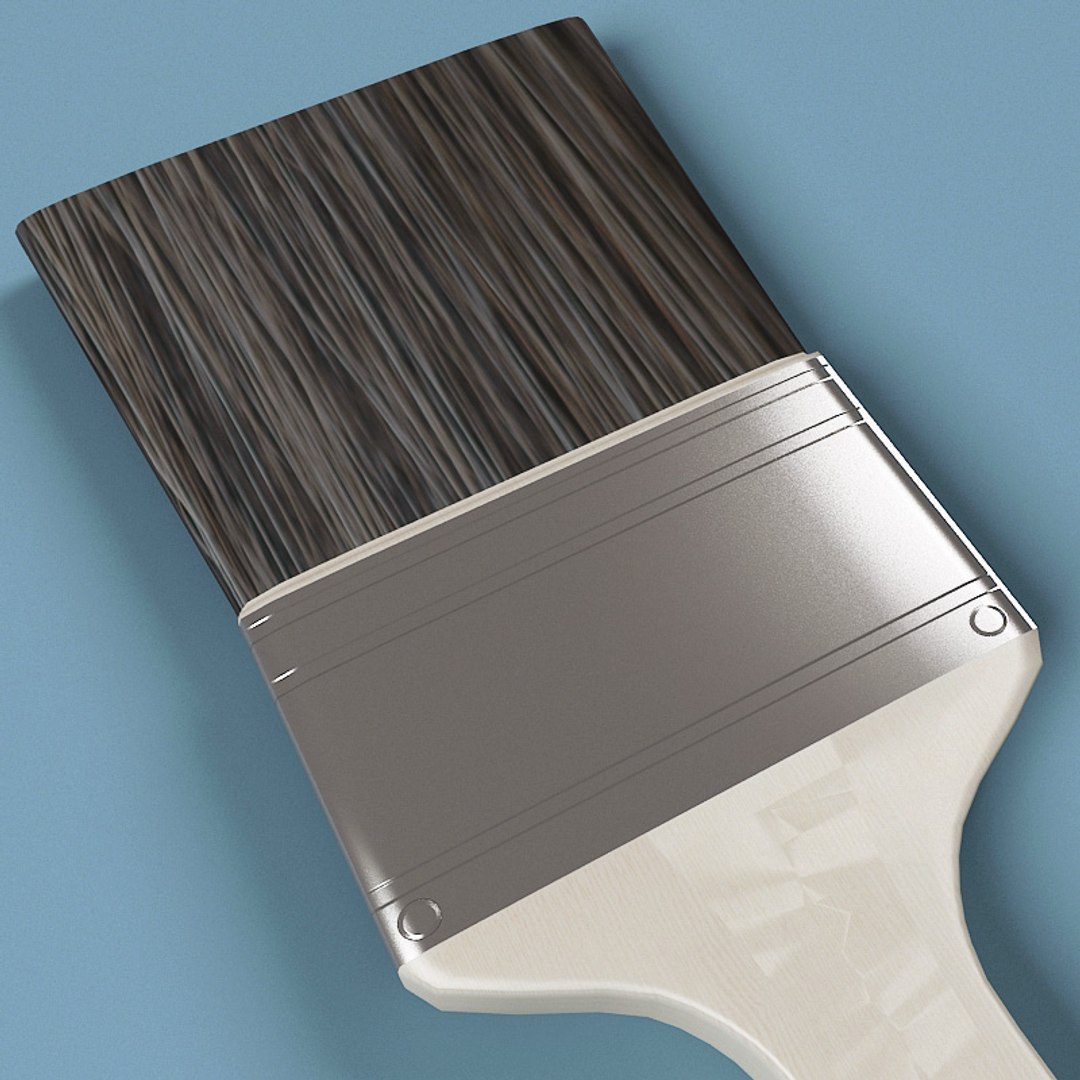 paintbrushs modelled 3d model