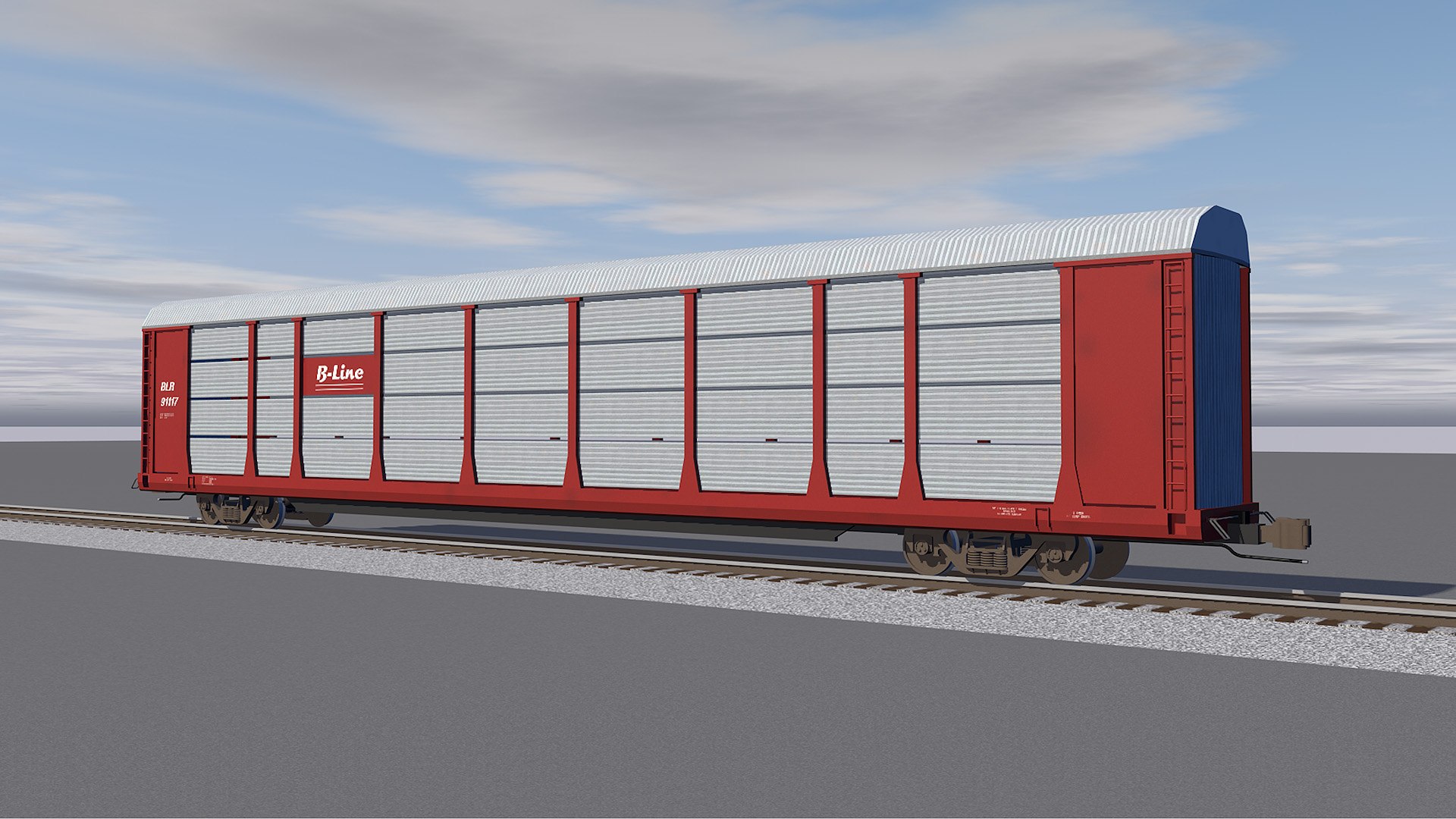3D Train Car - Automobile Carrier Model - TurboSquid 2248346