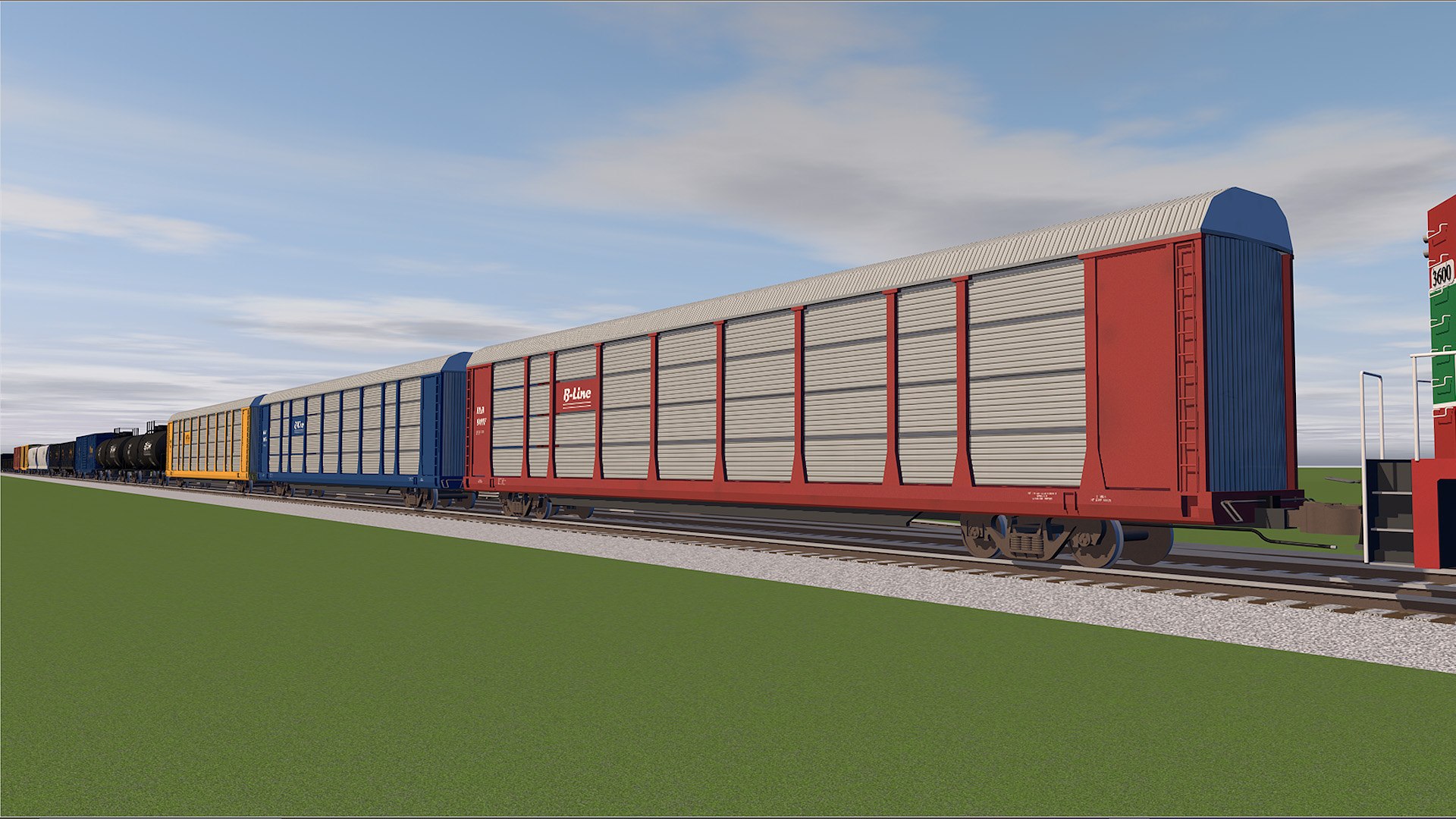 3D Train Car - Automobile Carrier Model - TurboSquid 2248346