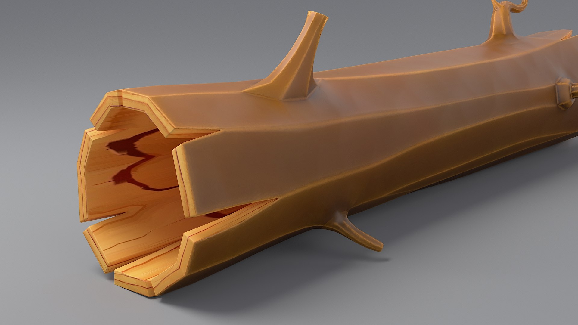 3D Cartoon Log - TurboSquid 2060260